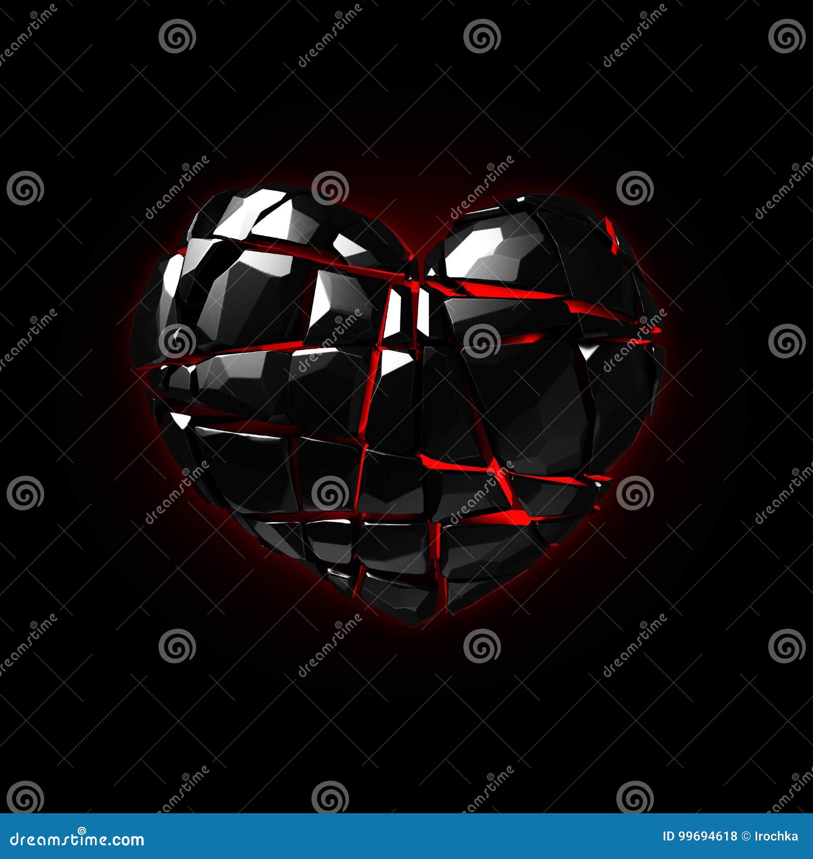Brilliant Ruby on Black Background. Black Crystal Stock Illustration ...