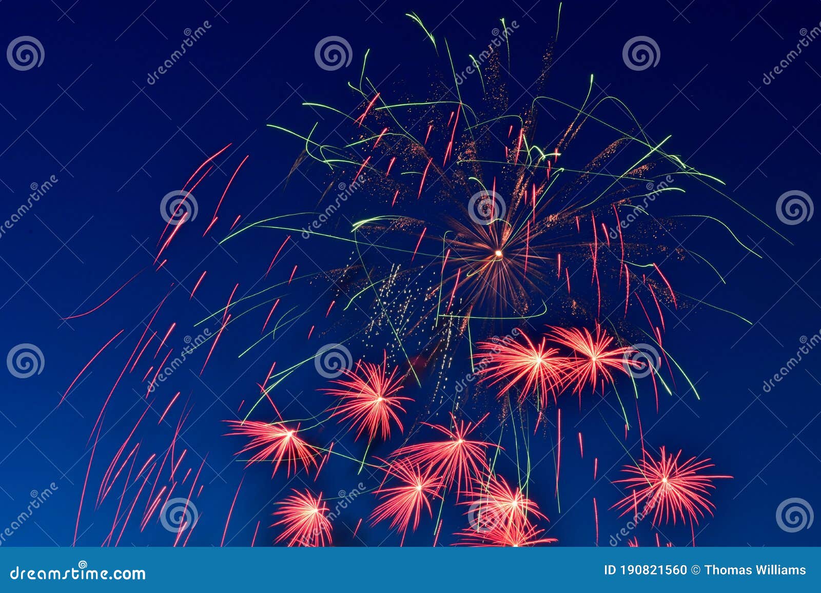 Brilliant Shapes Light the Night Sky. Stock Photo - Image of explosions ...
