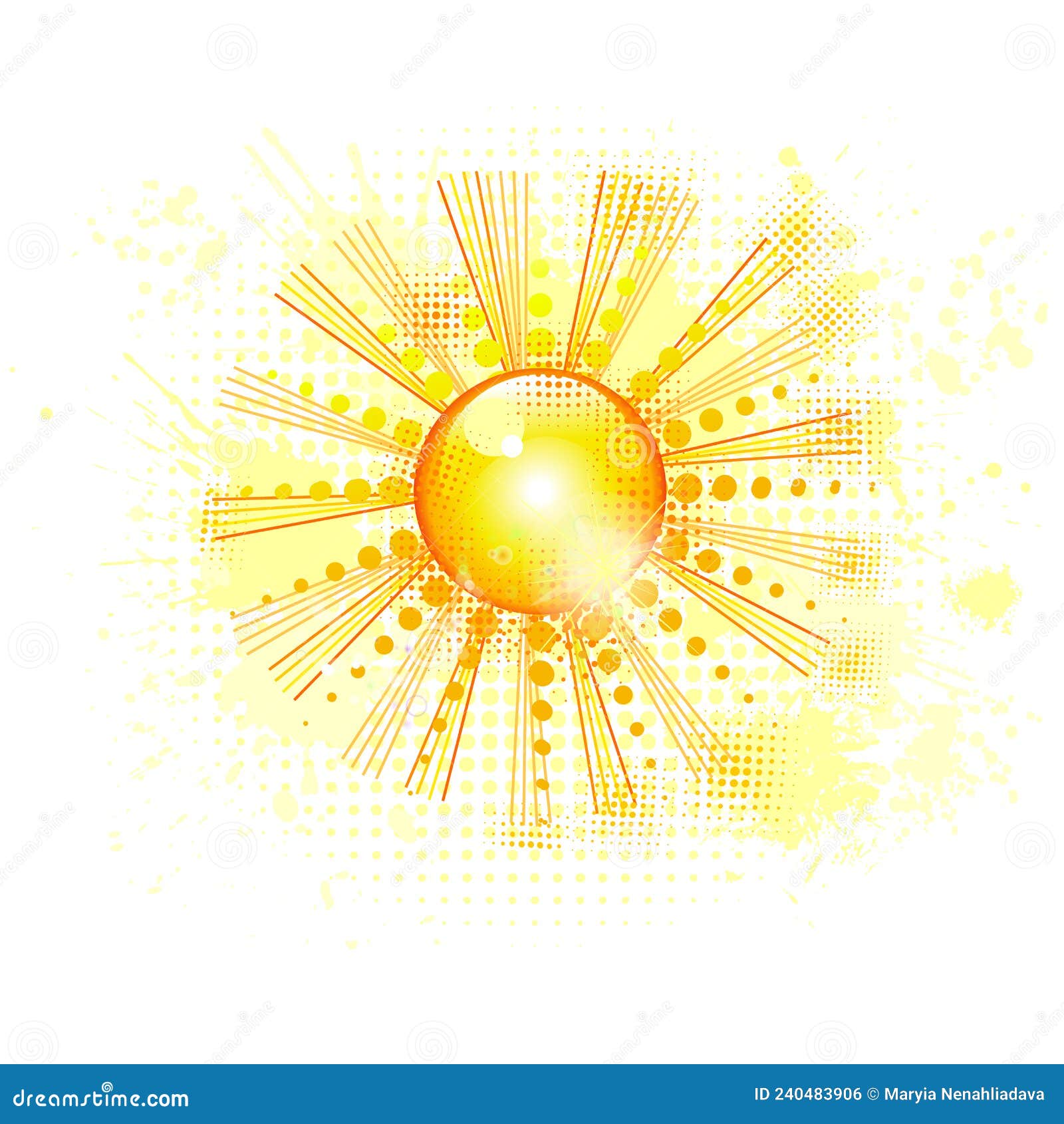 The Brilliant Sun is Abstract. Hello Summer. Vector Illustration Stock ...