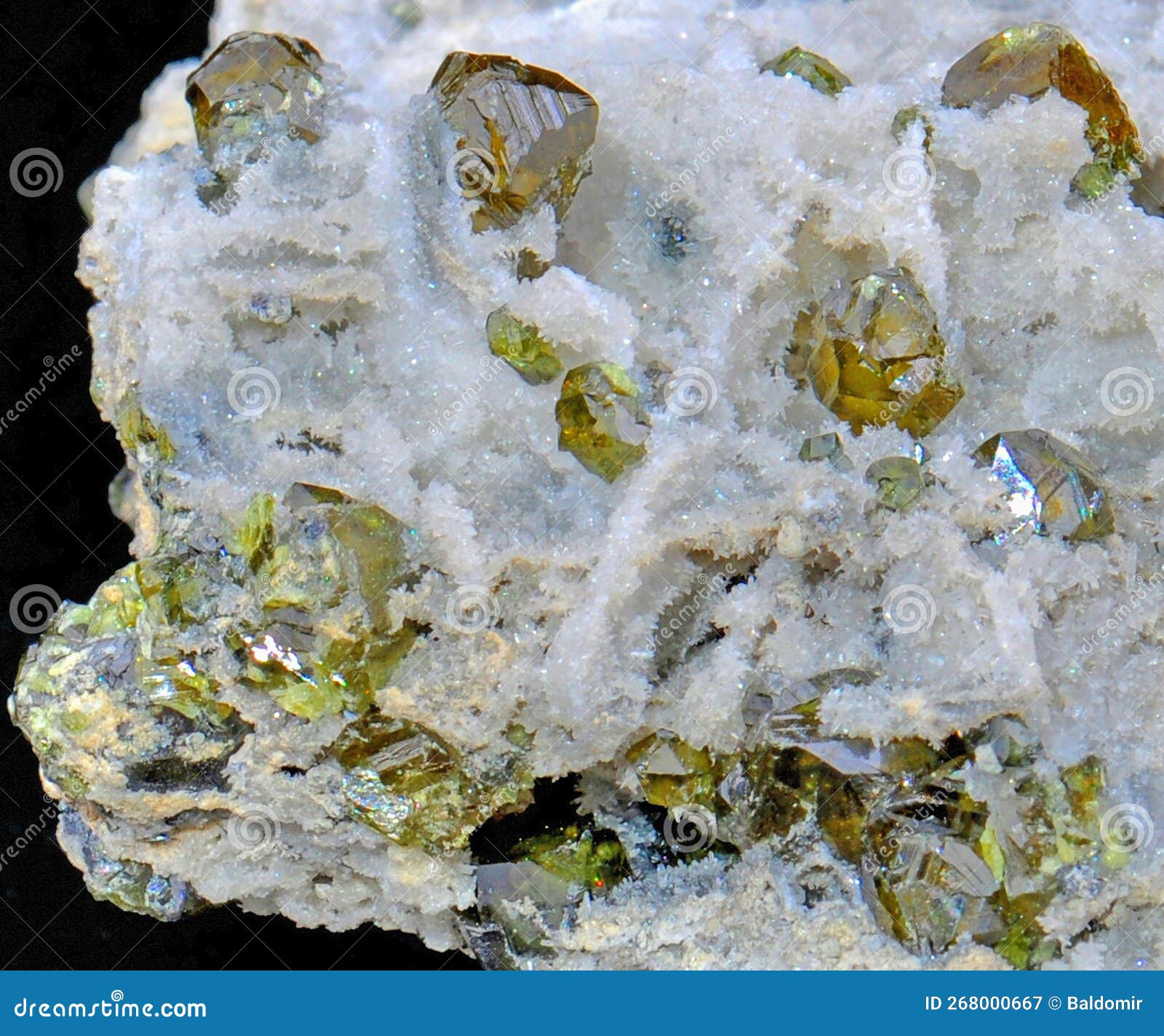 Brilliant Zinc Blend Crystals, Sphalerite in Quartz Stock Image - Image ...