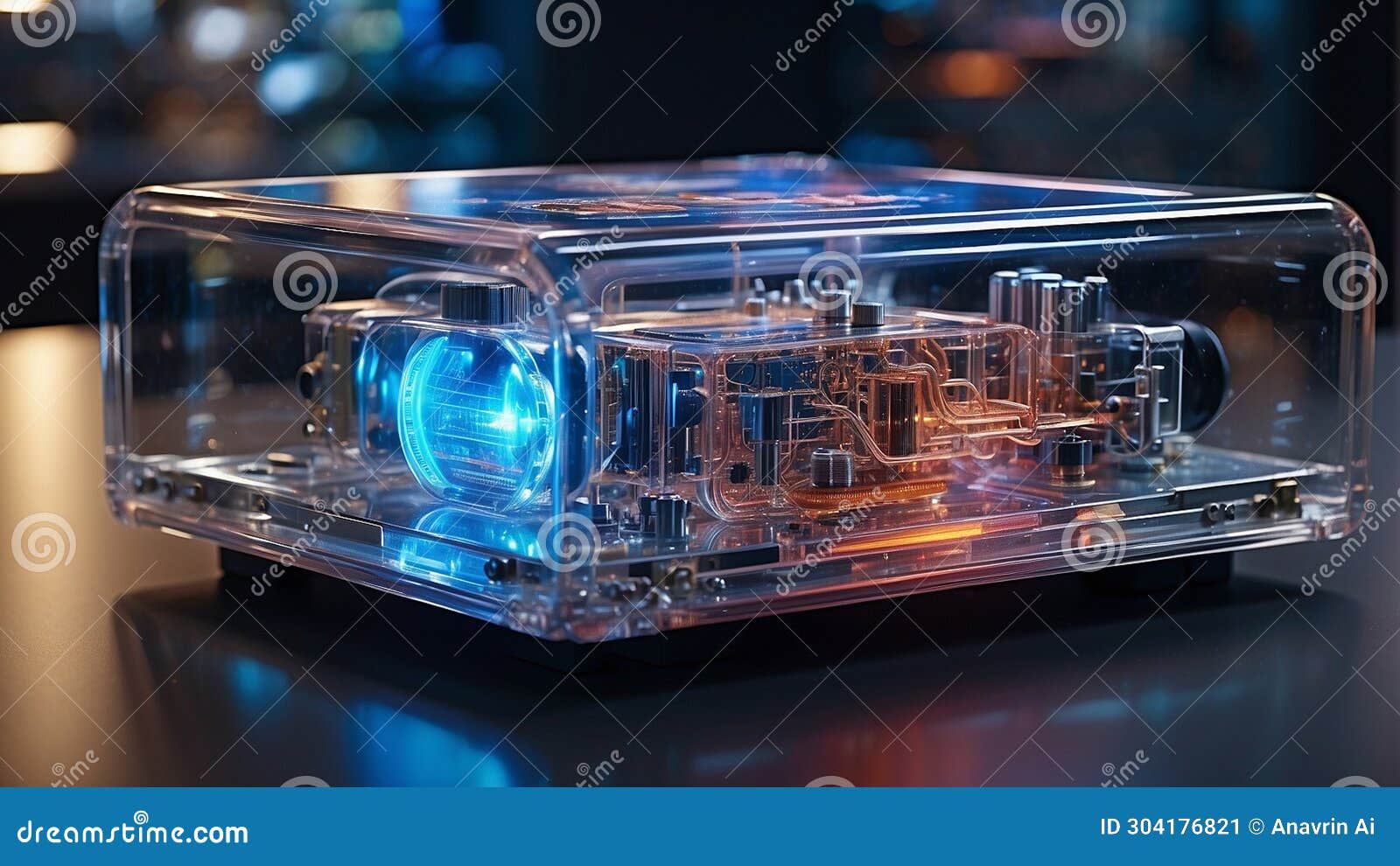 A Brilliantly Shimmering High-tech Device. AI Generated Stock ...