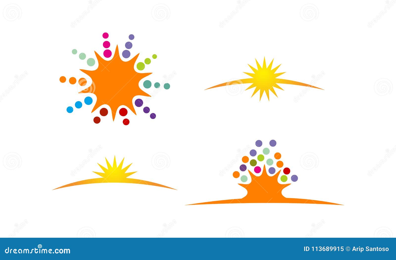 Brillo Logo Template De Sun Ilustración del Vector - Ilustración de ...