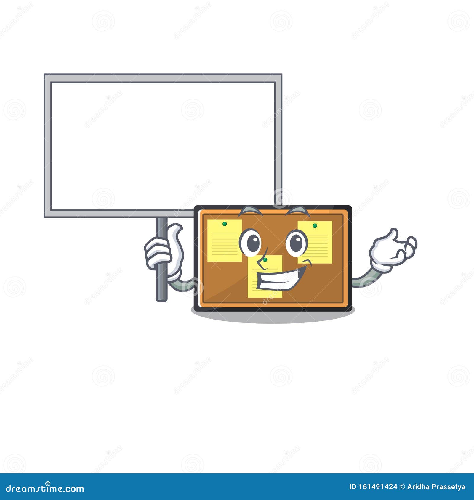 Bring Board Bulletin Board with the Cartoon Shape Stock Vector ...