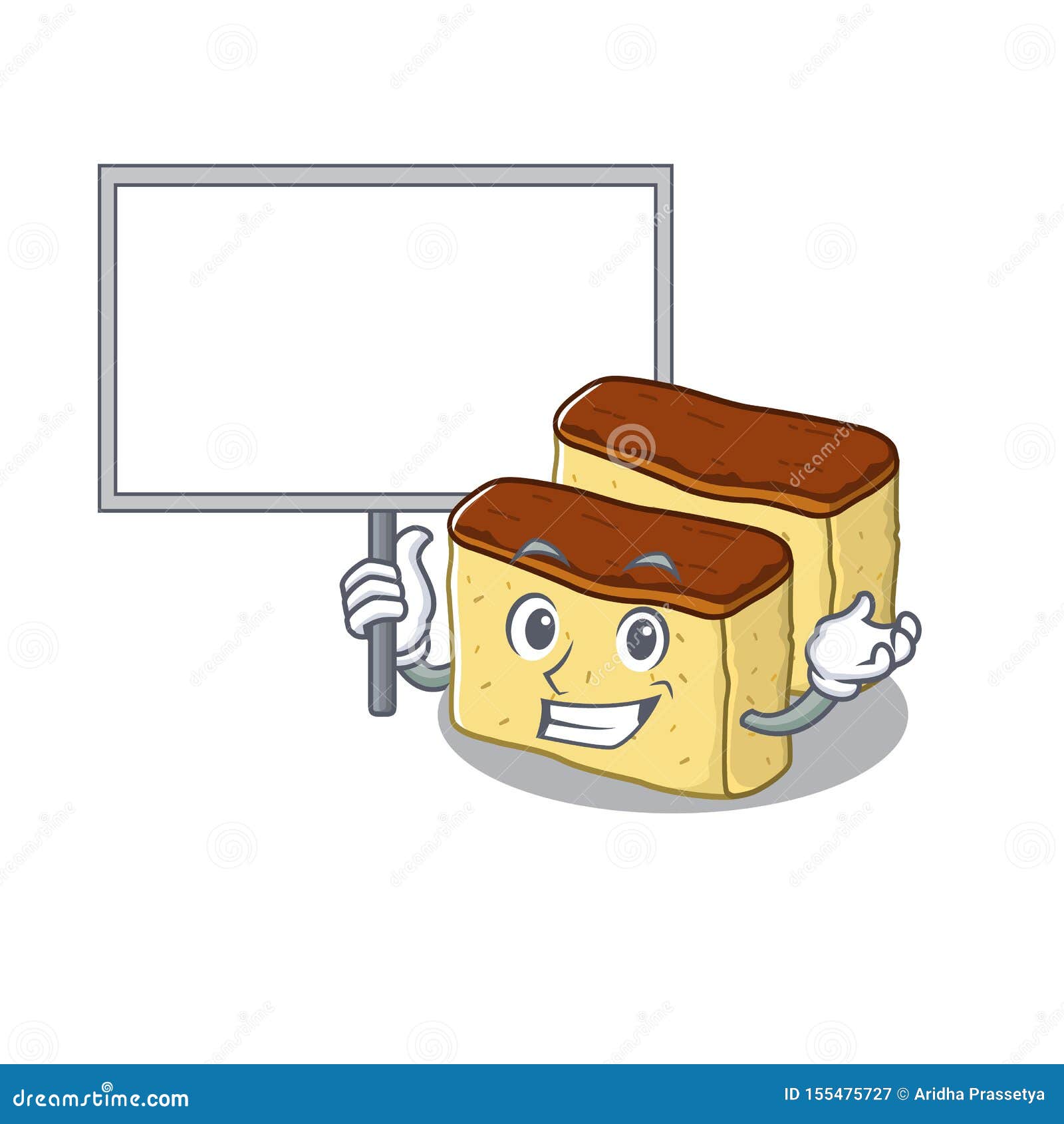 Bring Board Castella Cake Isolated in the Cartoon Stock Vector ...