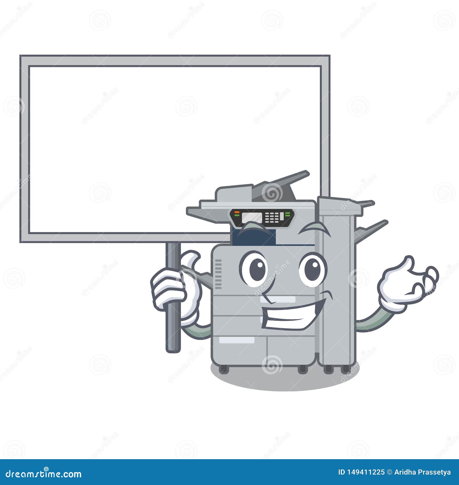 Bring Board Copier Machine in the Cartoon Shape Stock Vector ...