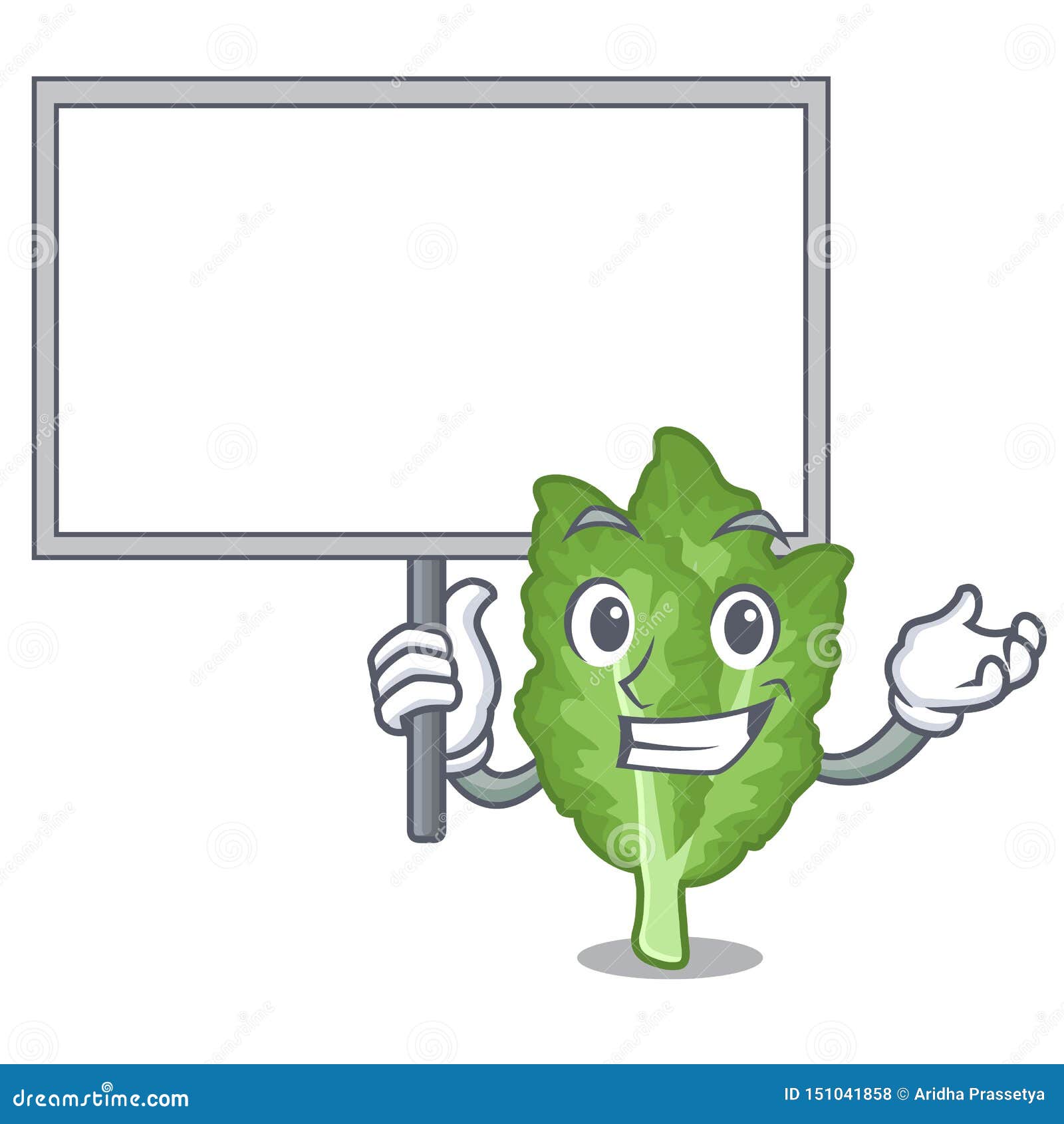 Bring Board Mustrad Green Islated with the Mascot Stock Vector ...