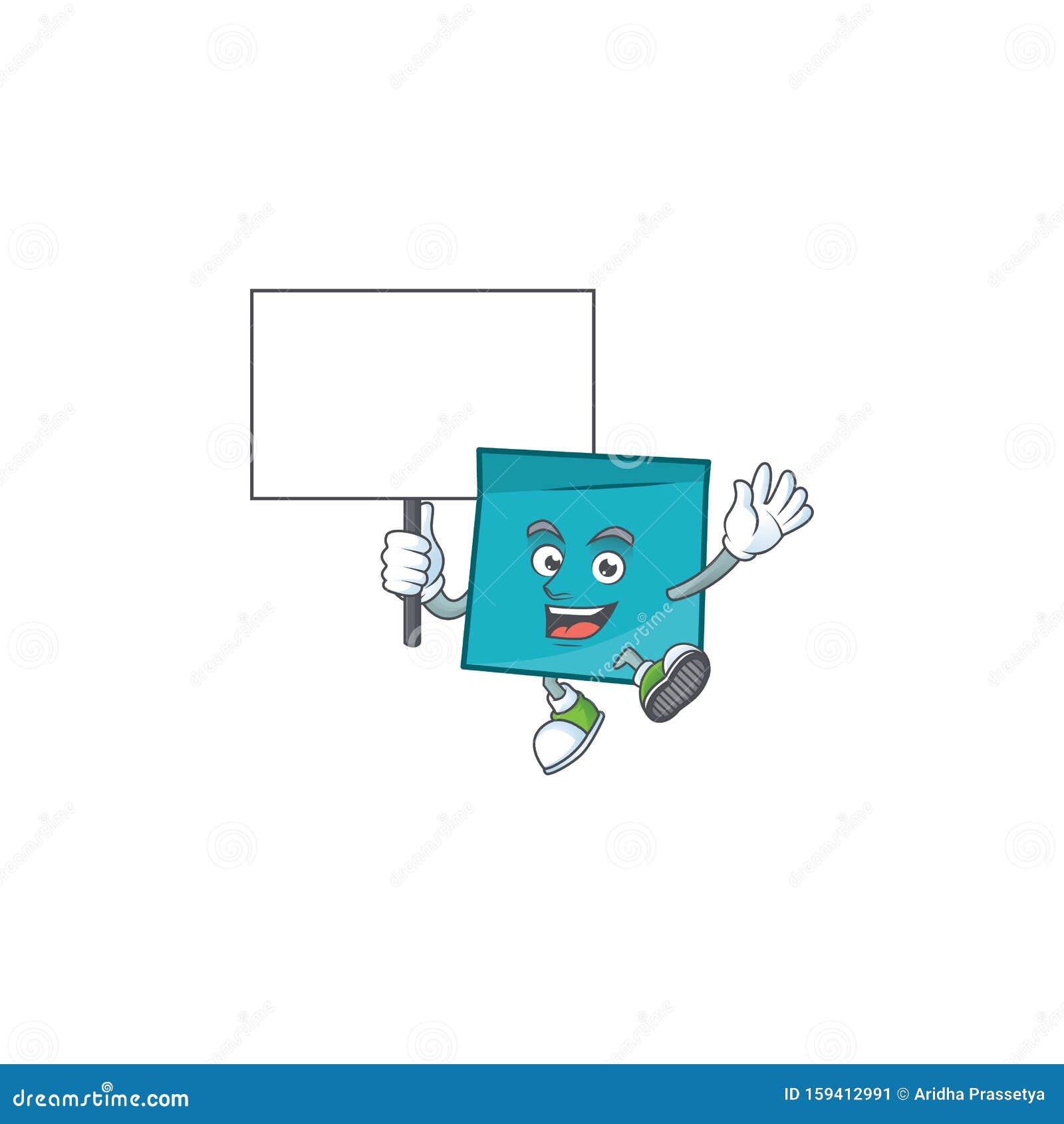 Bring Board Rectangle Sticker Paper Cartoon for Work. Stock Vector ...