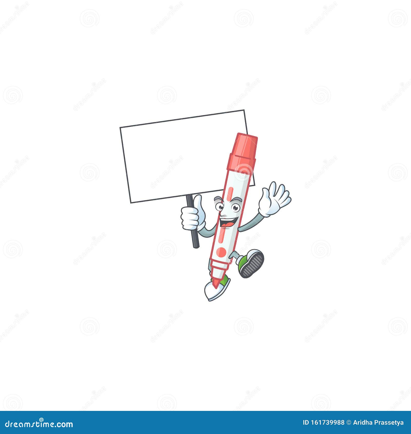 Bring Board Red White Board Marker in Cartoon Stock Vector ...