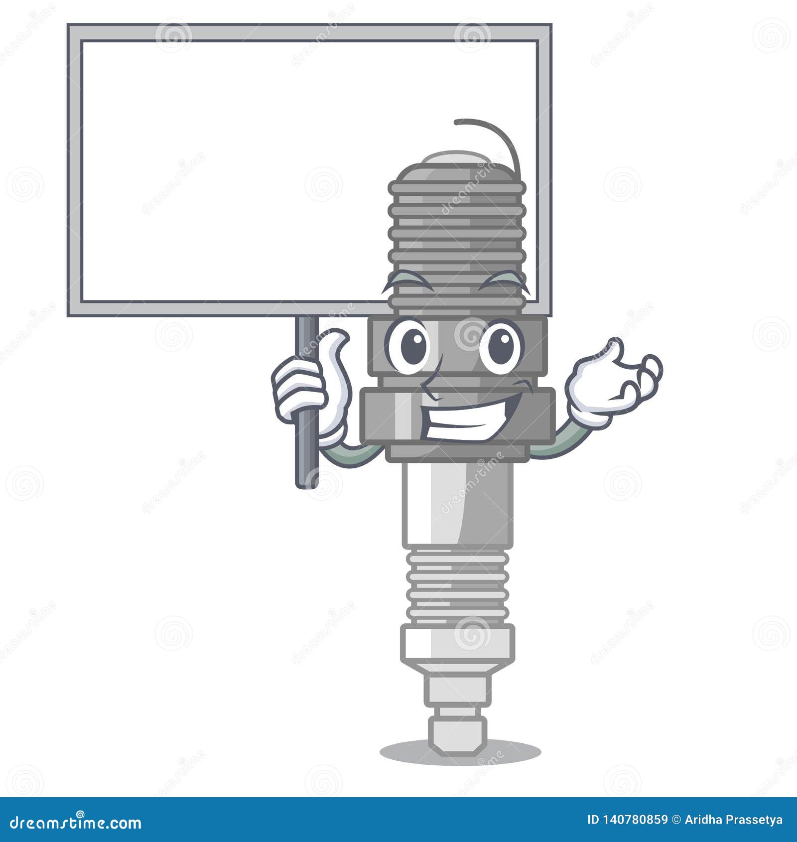 Bring Board Spark Plug in the Character Shape Stock Vector ...