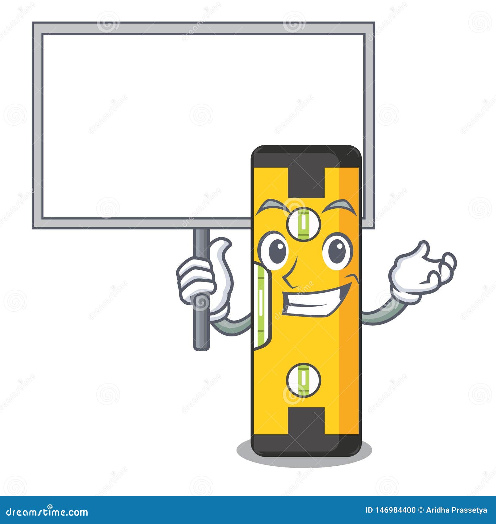 Bring Board Spirit Level Isolated in the Cartoon Stock Vector ...