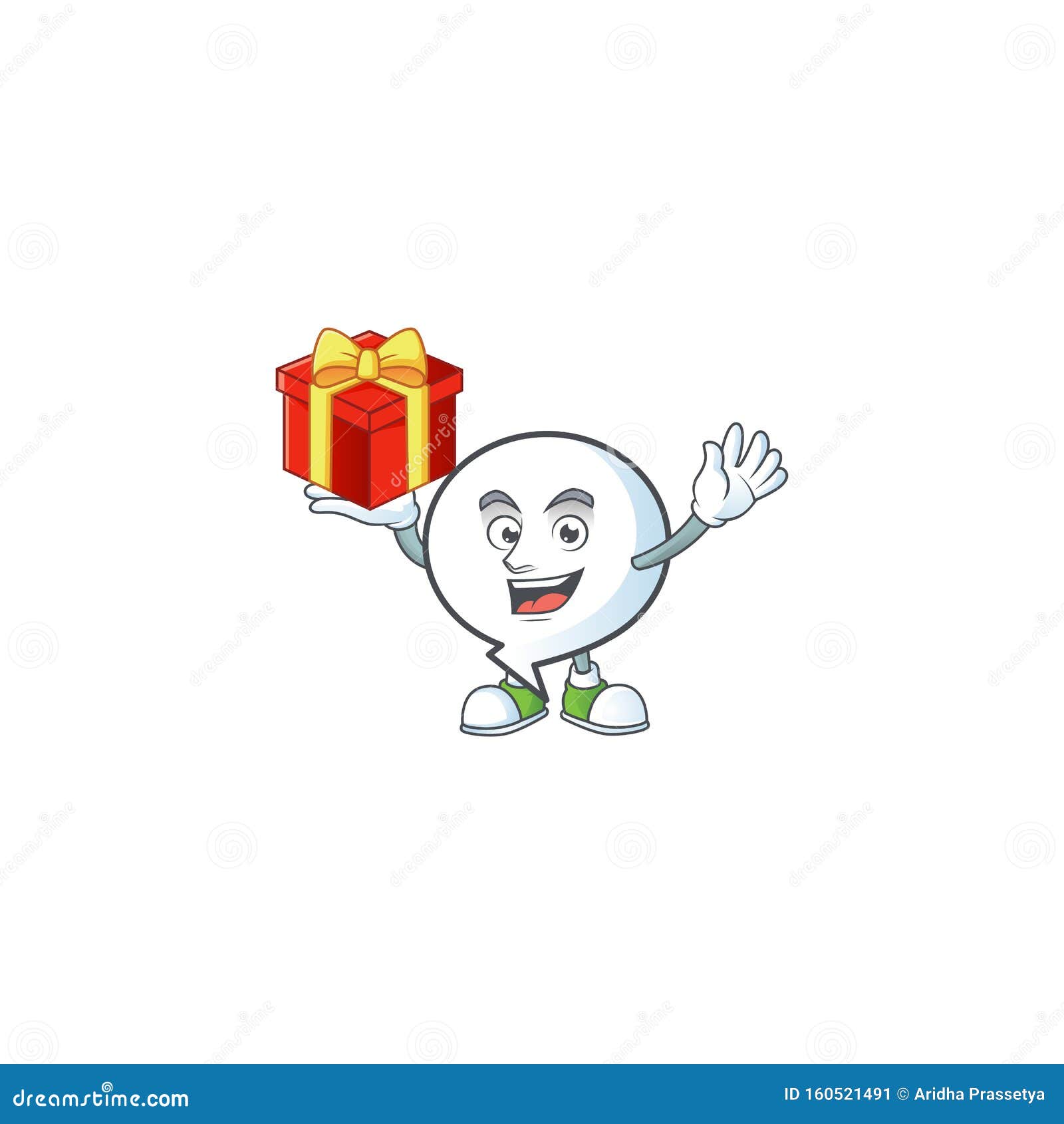 Bring Gift Shape Circle Bubble for Text Icon. Stock Vector ...