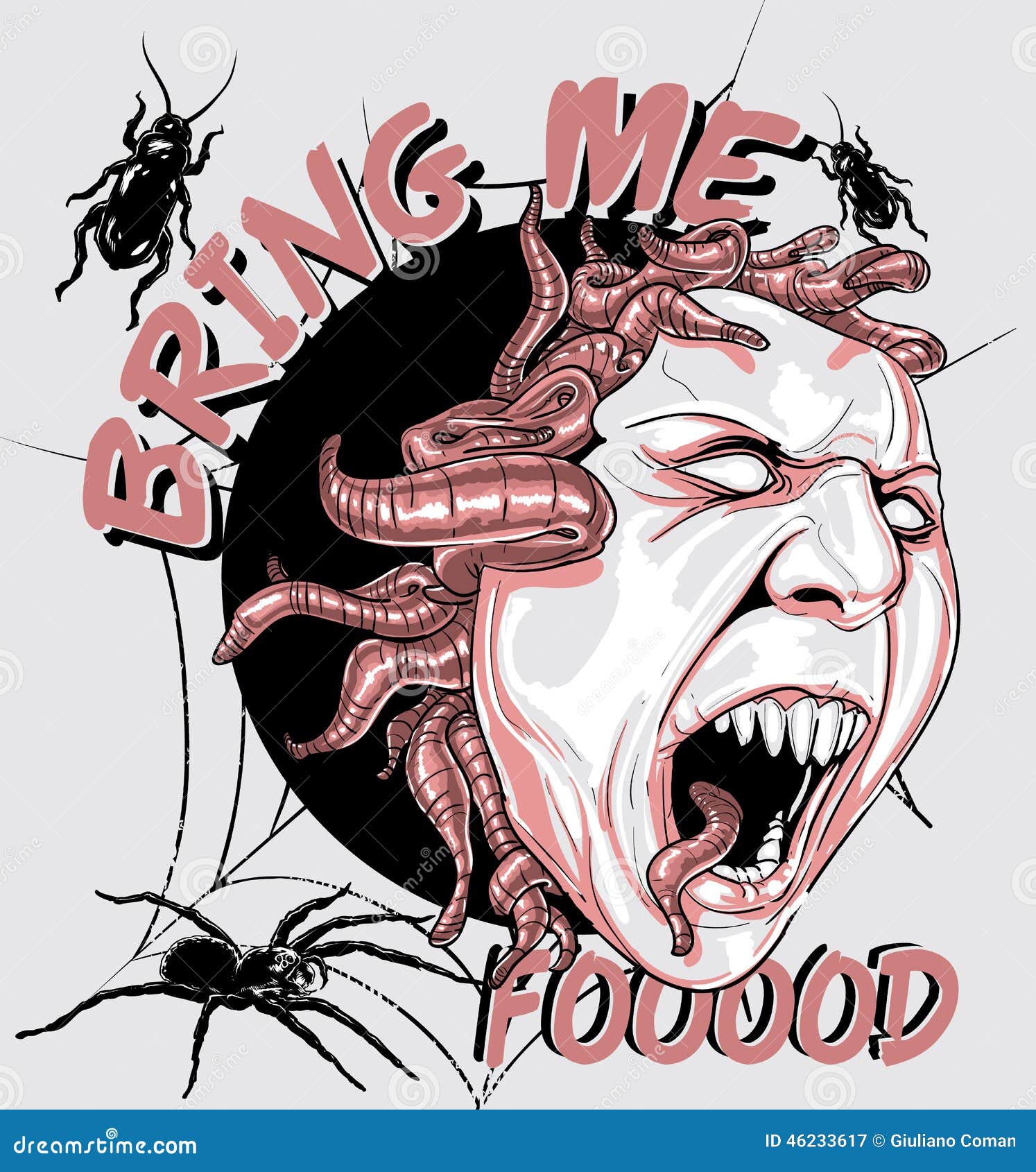 Bring me food stock vector. Illustration of horror, grubs - 46233617