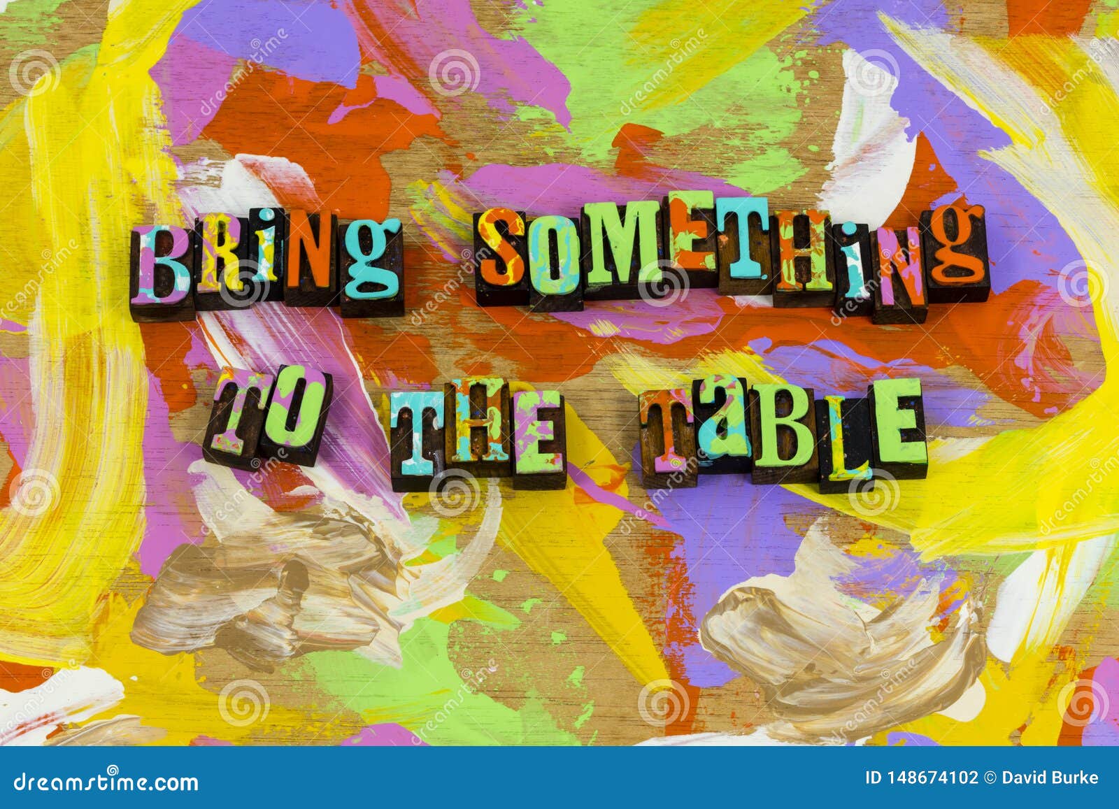Bring Something Table Teach Experience Help Kindness Knowledge Stock ...