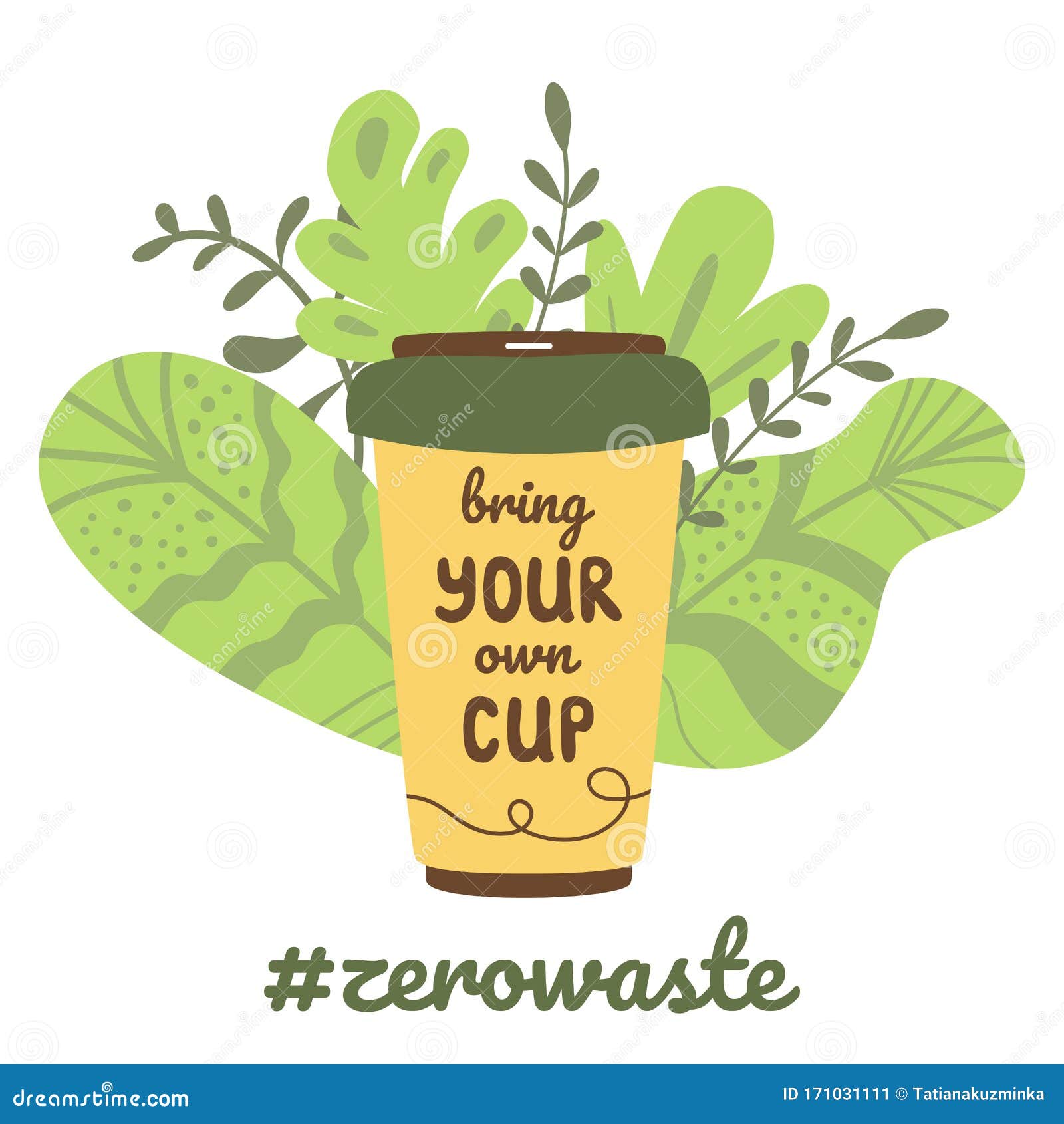 Bring Your Own Cup Lettering Text Reusable Concept Eco Friendly Recycle ... Bring Your Own Cup Lettering Text Reusable Concept Eco Friendly Recycle ...