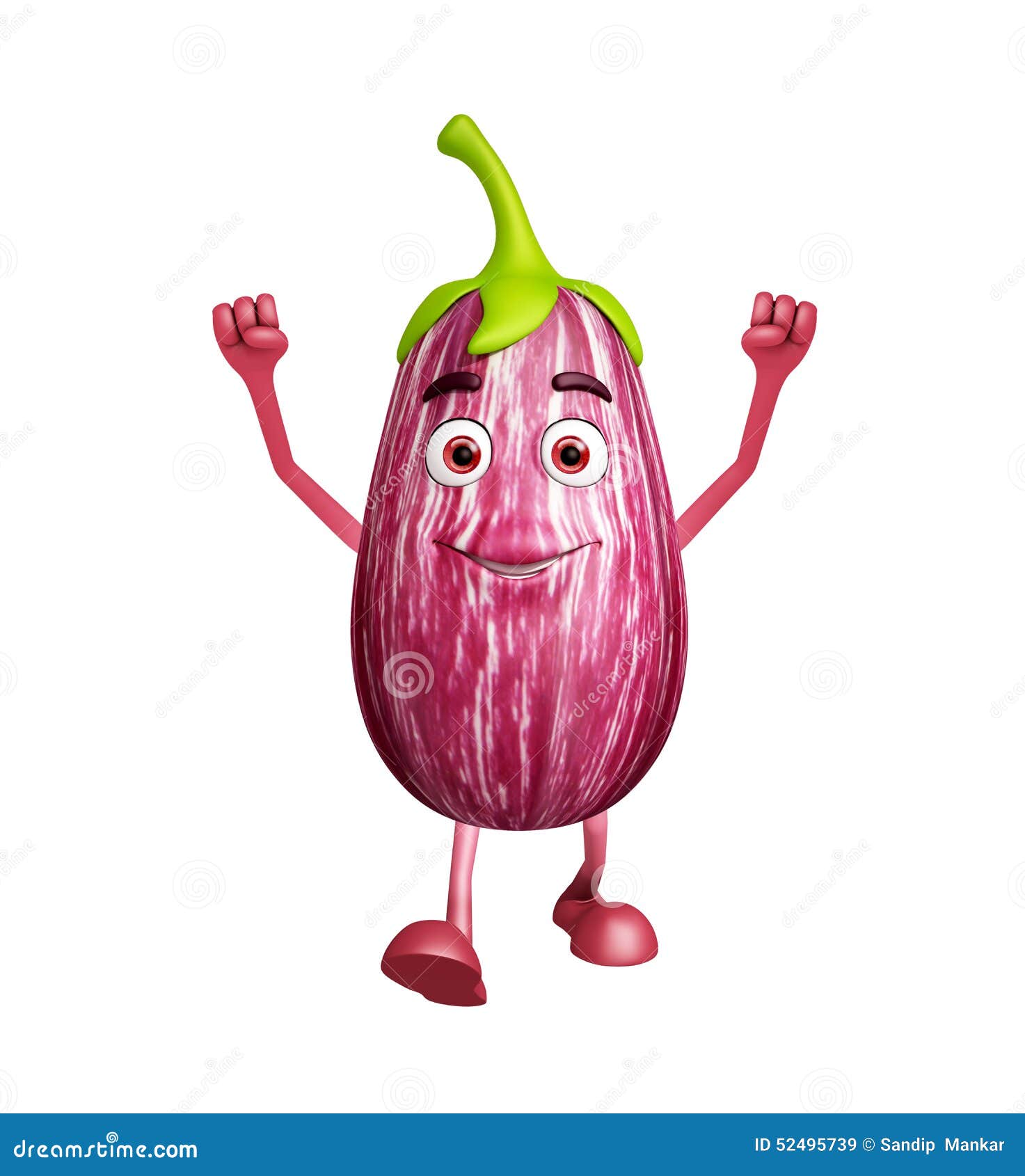 Bringal Character with Happy Pose Stock Illustration - Illustration of ...