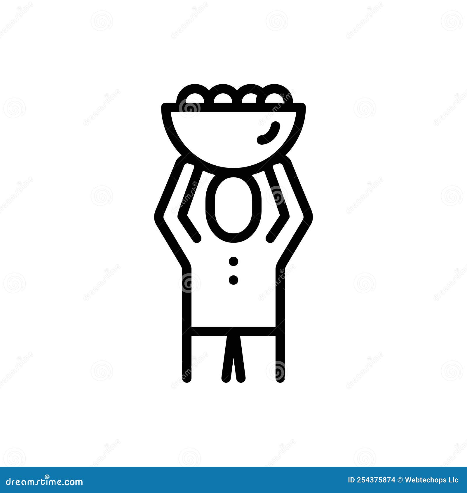 Black Line Icon for Brings, Carry and Convey Stock Illustration ...