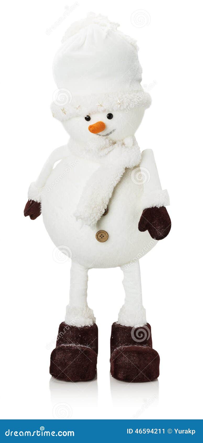 Brinquedo Branco Do Boneco De Neve Isolado No Fundo Branco Imagem de ...