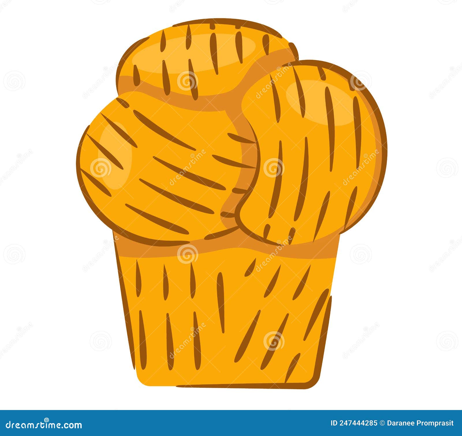 Brioche stock illustration. Illustration of bakery, poori - 247444285