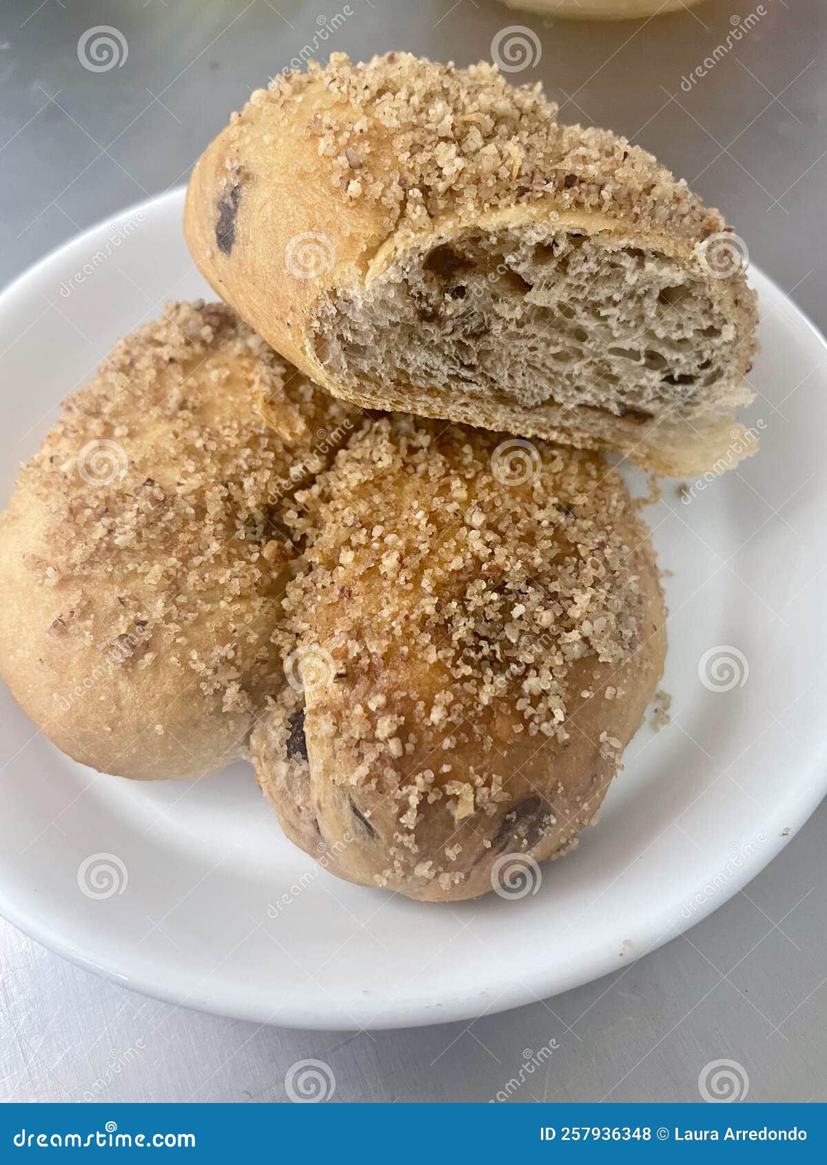 Brioche Bread with Nut Crumble Stock Photo - Image of mexican, butter ...