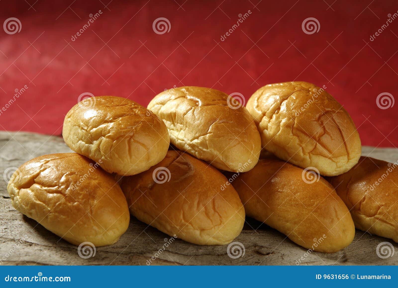 Brioche Little Bread Stacked in Two Rows Stock Photo - Image of bakery ...