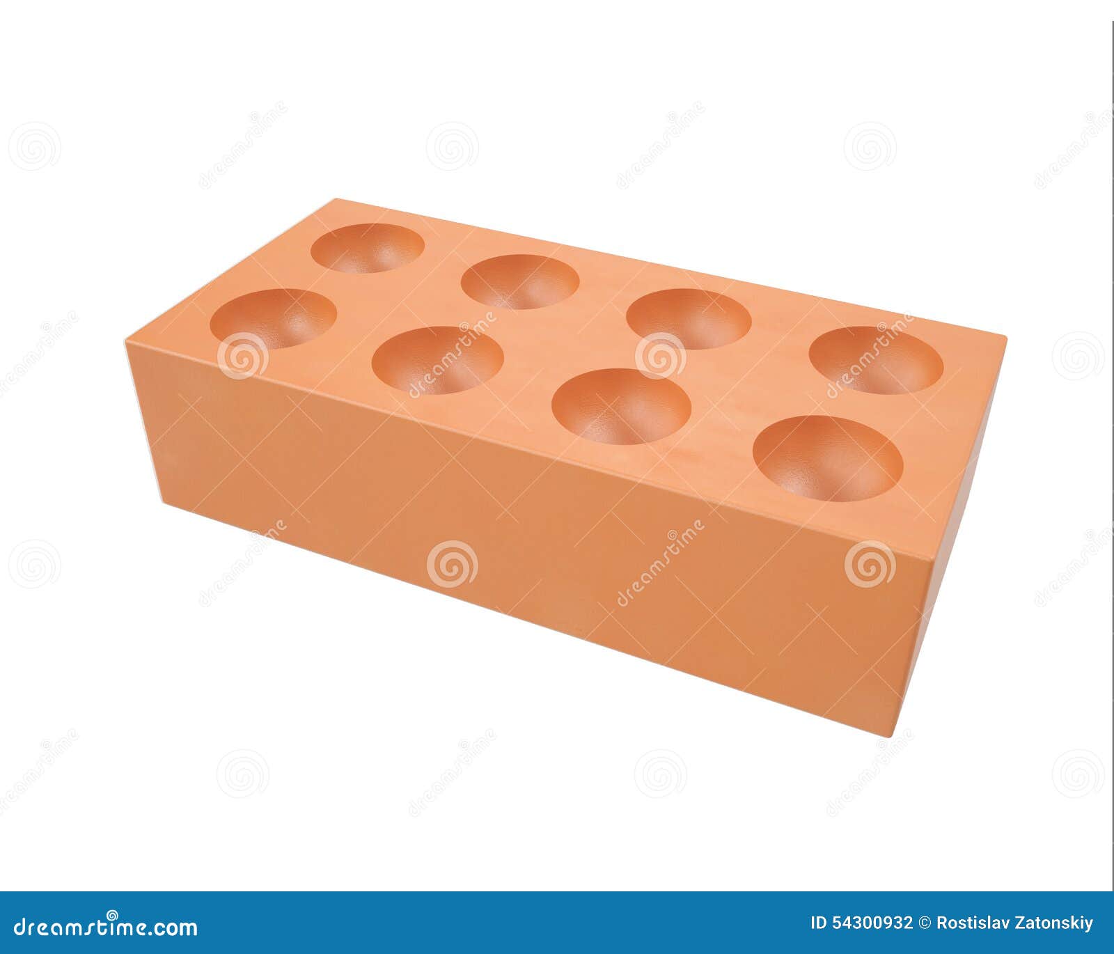 Brique D'argile Rouge D'isolement Sur Un Fond Blanc Illustration Stock ...