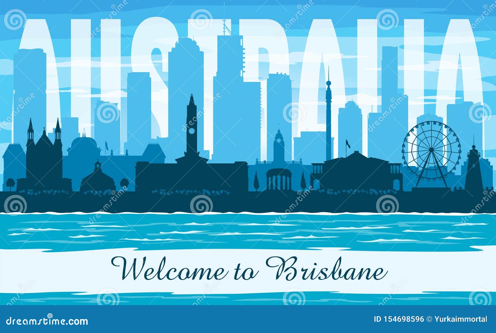Brisbane Australia City Map In Retro Style In Golden Color. Outline Map ...