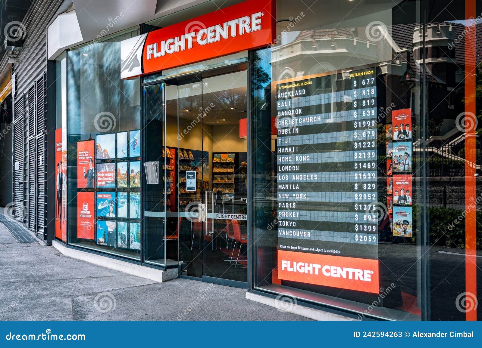 Brisbane, Australia - Flight Centre Tourism Operator Shop Front ...