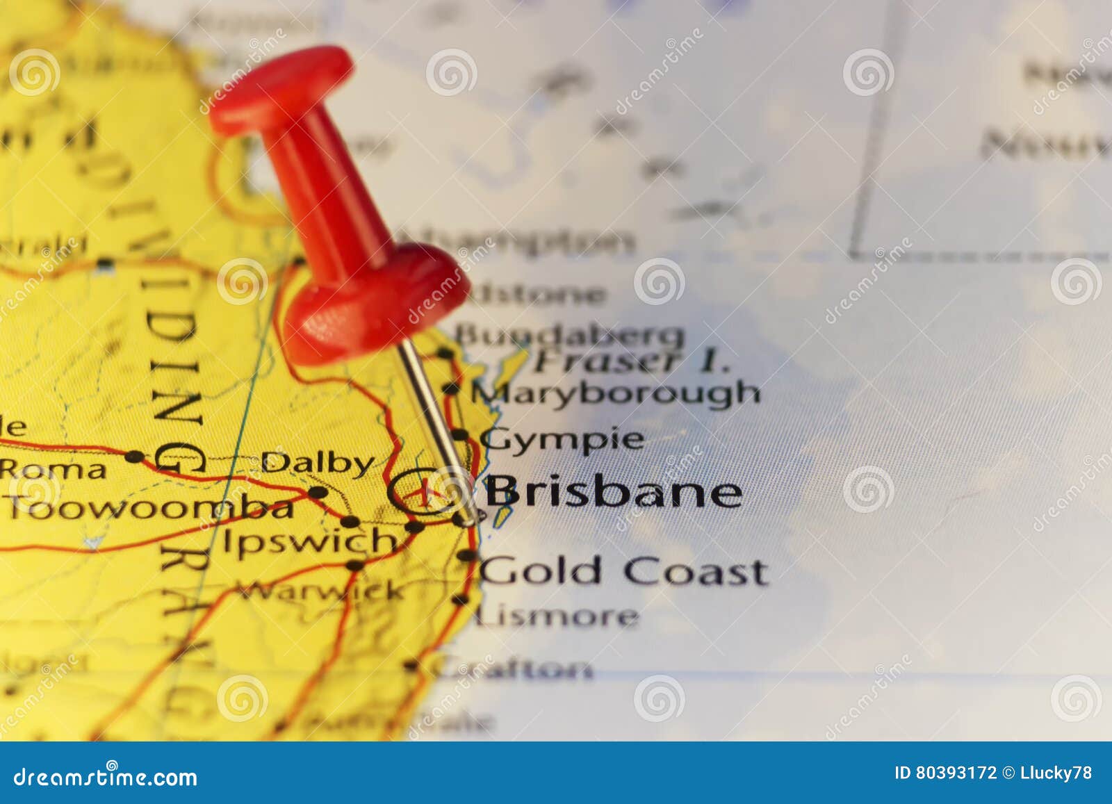 Brisbane Australia City Map In Black And White Color. Outline Map ...