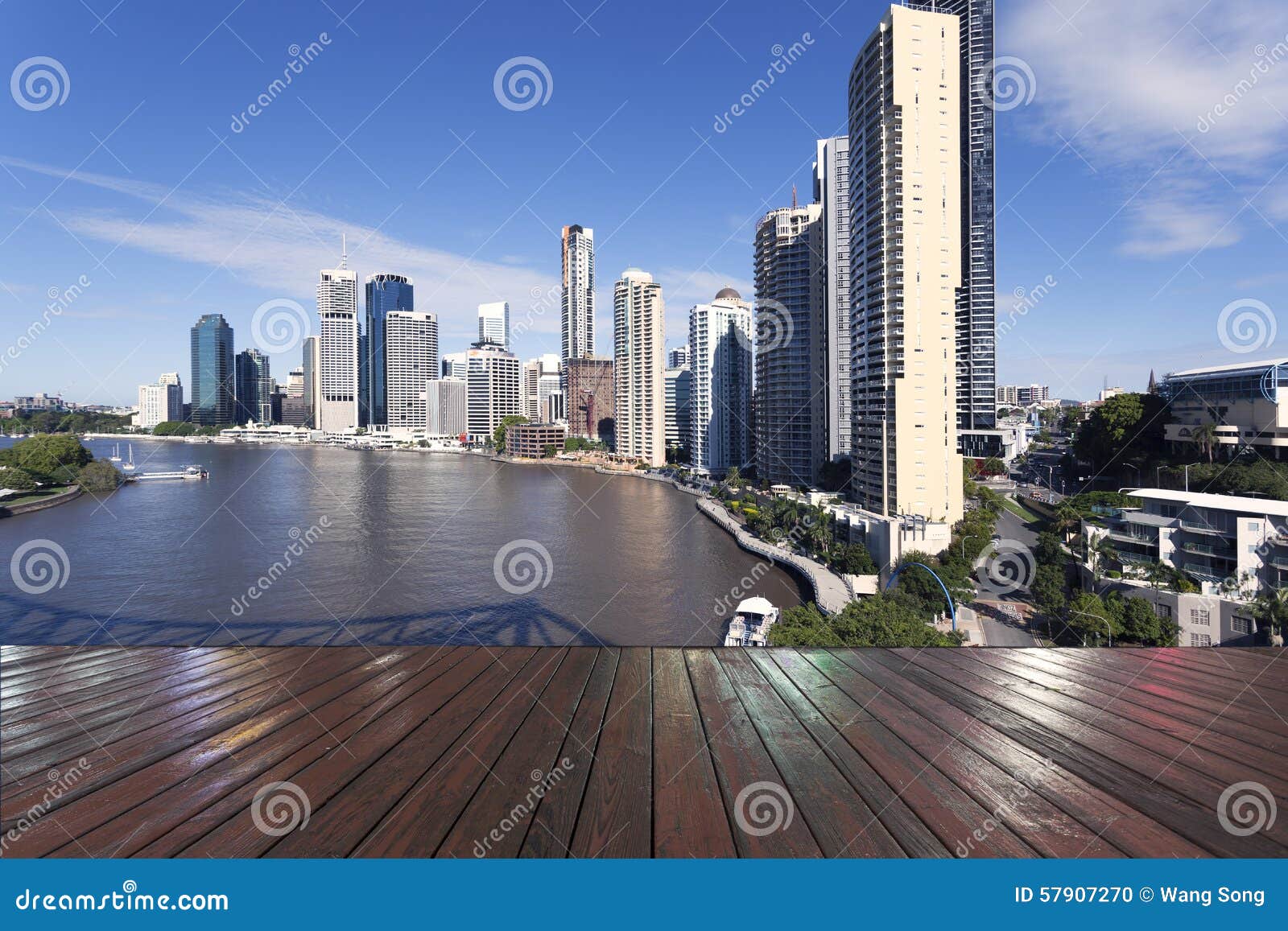 Brisbane City stock photo. Image of business, scenic - 57907270