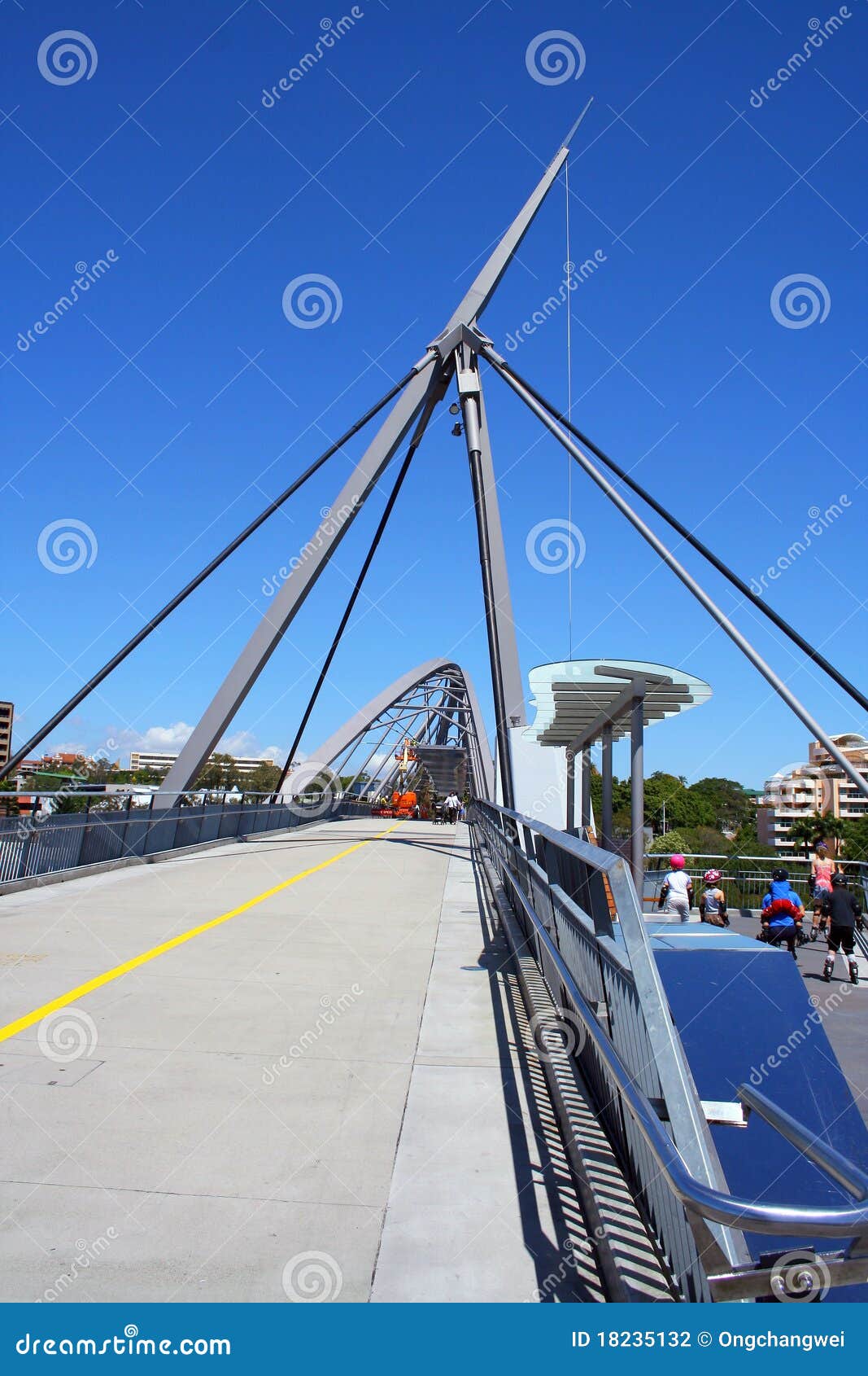 Brisbane City River Side Bridge Editorial Photography - Image of ...