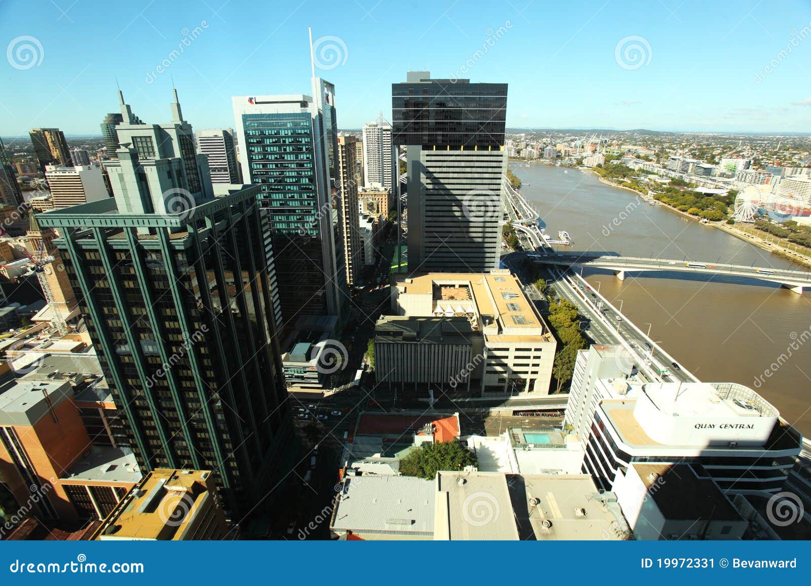 Brisbane City and River View Editorial Photo - Image of bridge, leaf ...