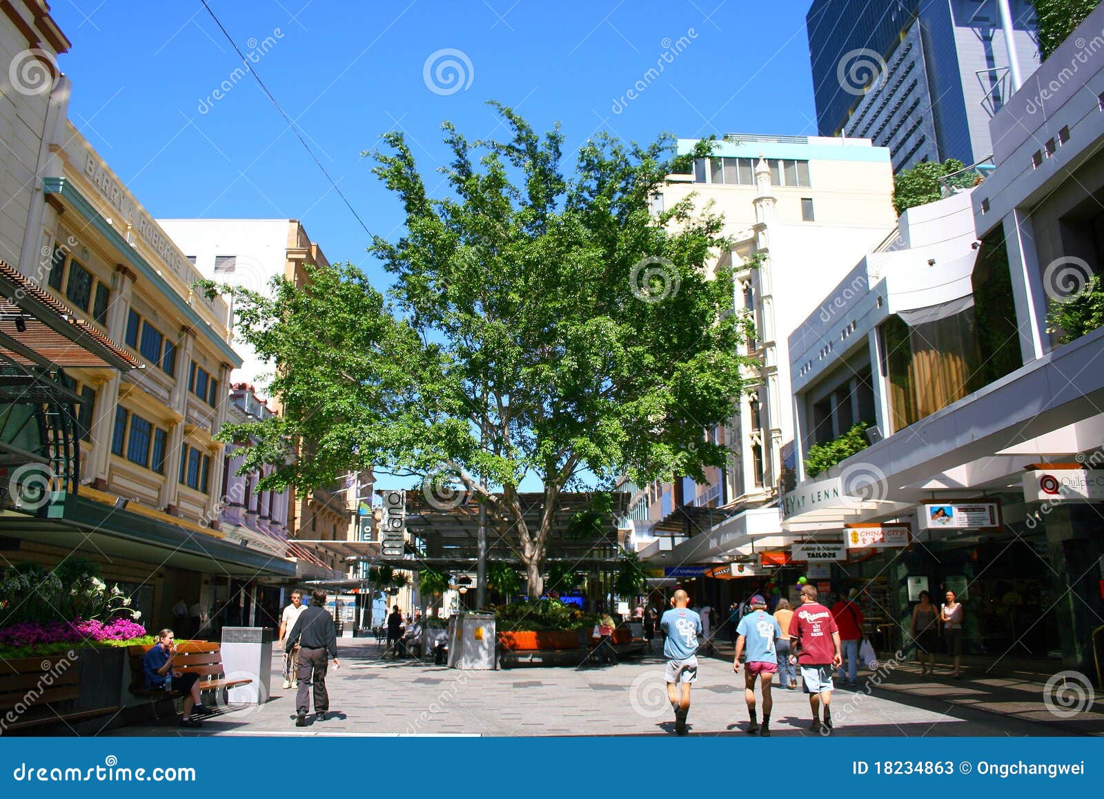 Brisbane City Street Scene editorial stock photo. Image of australia ...