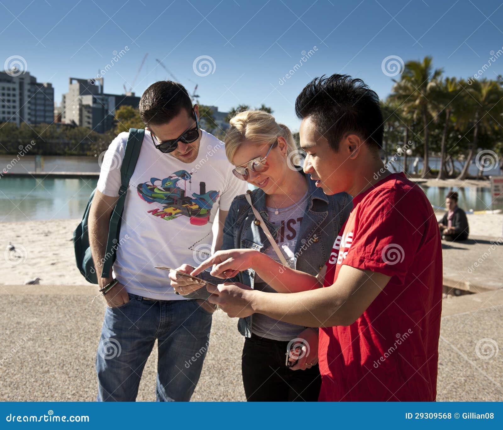 Brisbane Greeter Helps Tourist Editorial Stock Photo - Image of looking ...