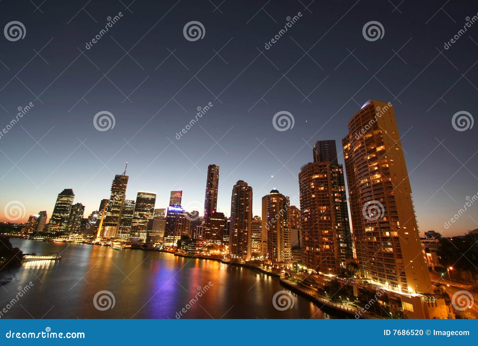 Brisbane night stock photo. Image of australian, ferry - 7686520