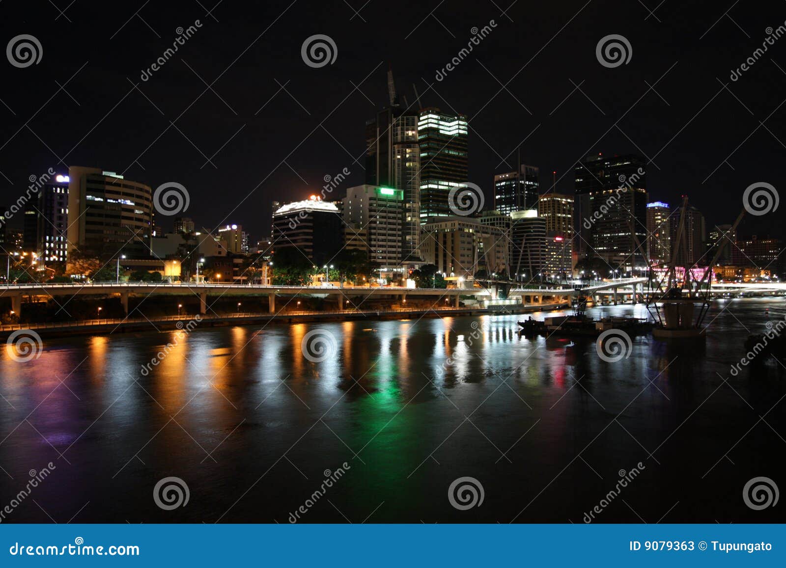 Brisbane at night stock image. Image of brisbane, cityscape - 9079363