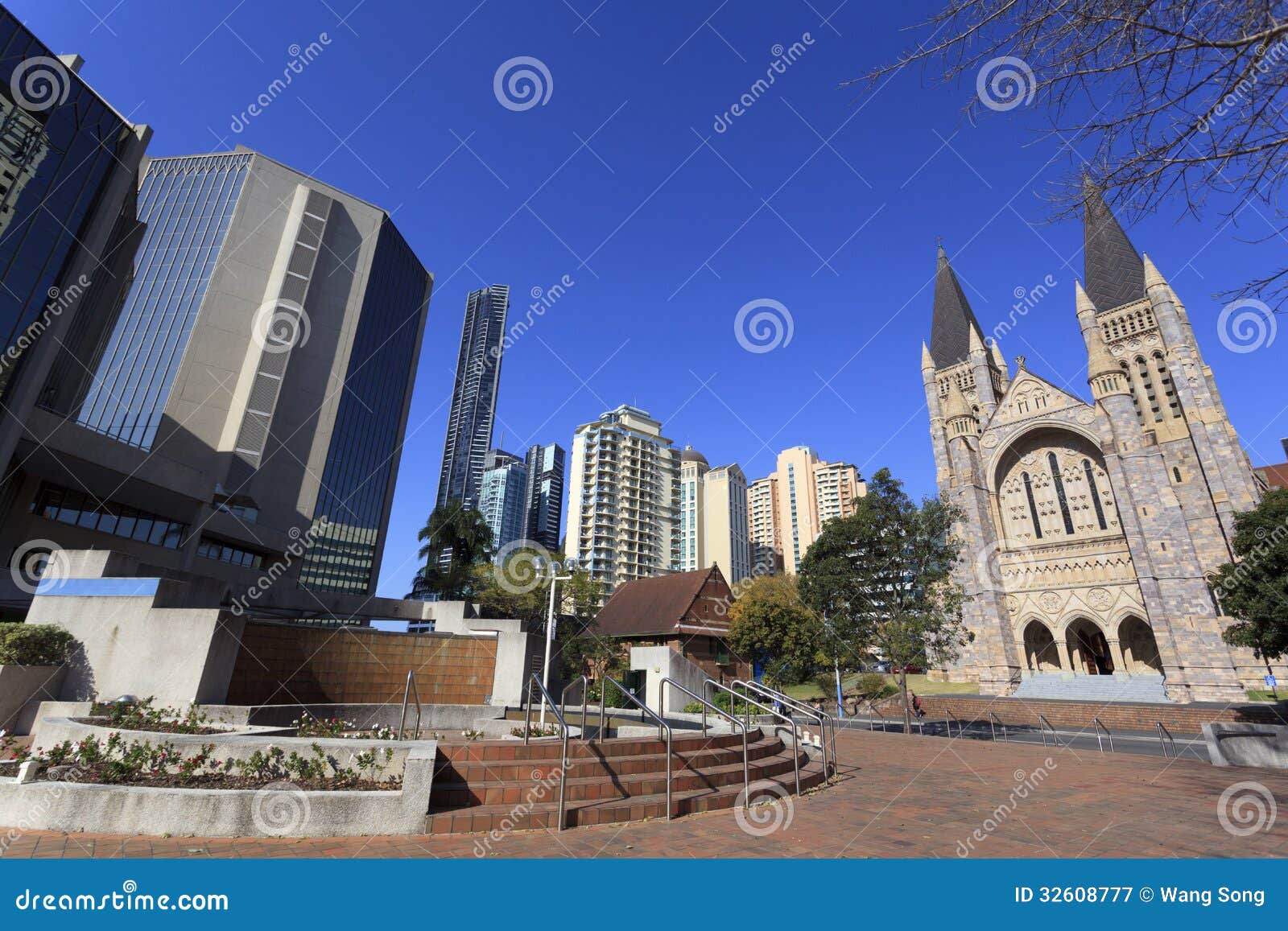 Brisbane S Modern Urban Architecture Stock Image - Image of structure ...
