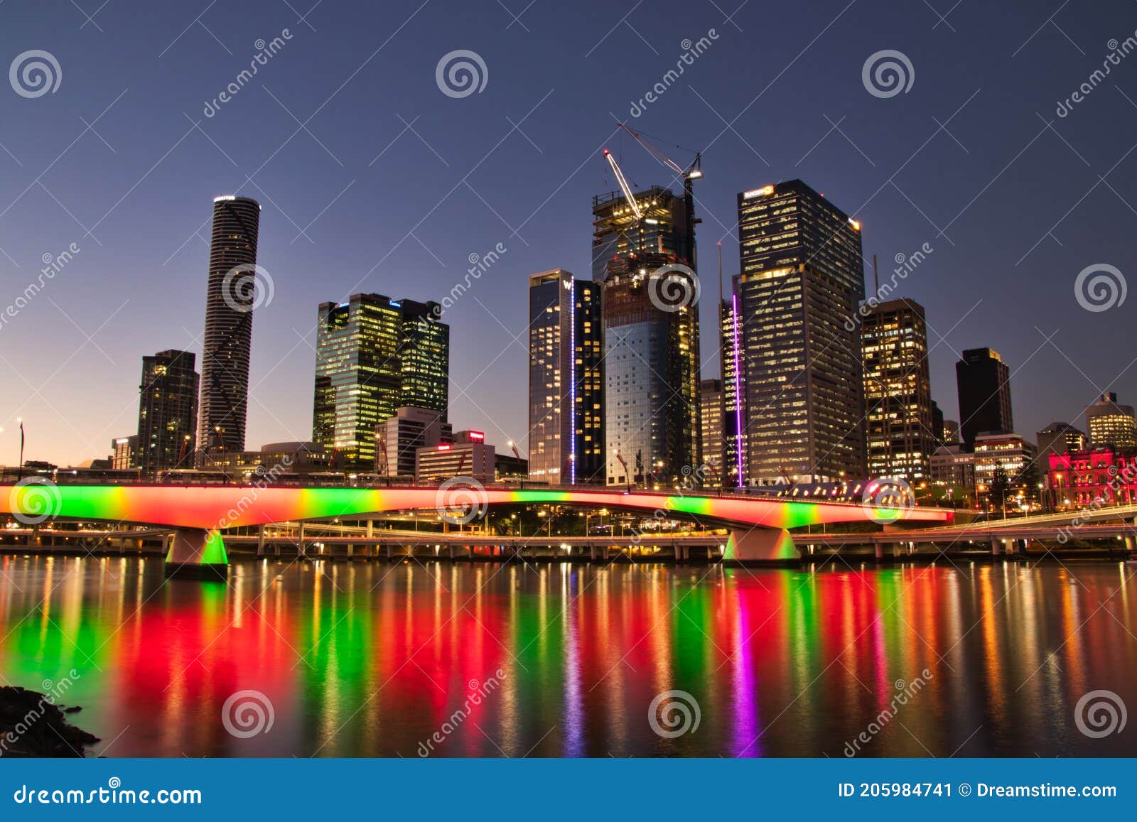 Scenic Brisbane Skyline at Dawn Editorial Photo - Image of panorama ...