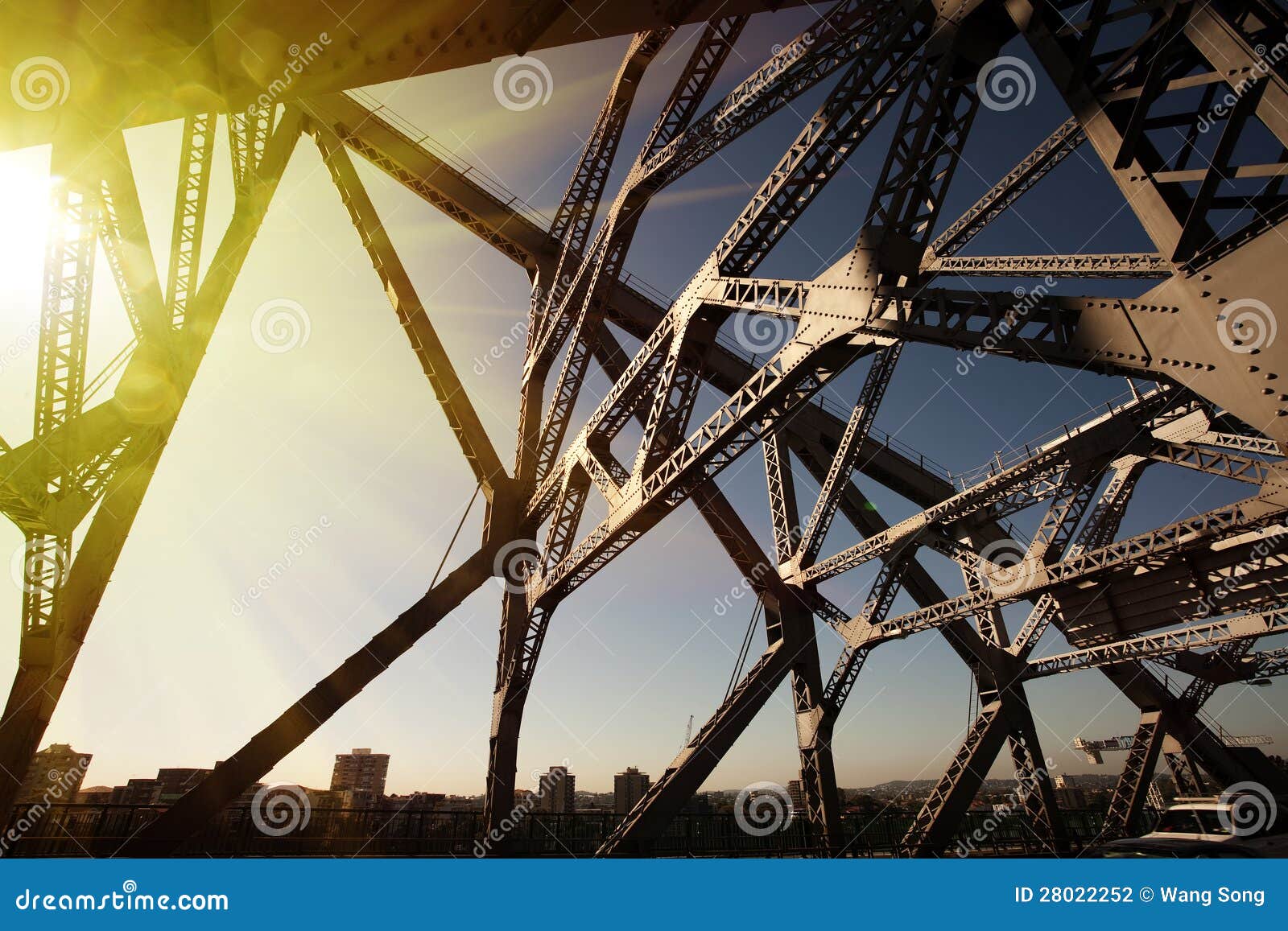 Brisbane steel bridge stock photo. Image of light, join - 28022252