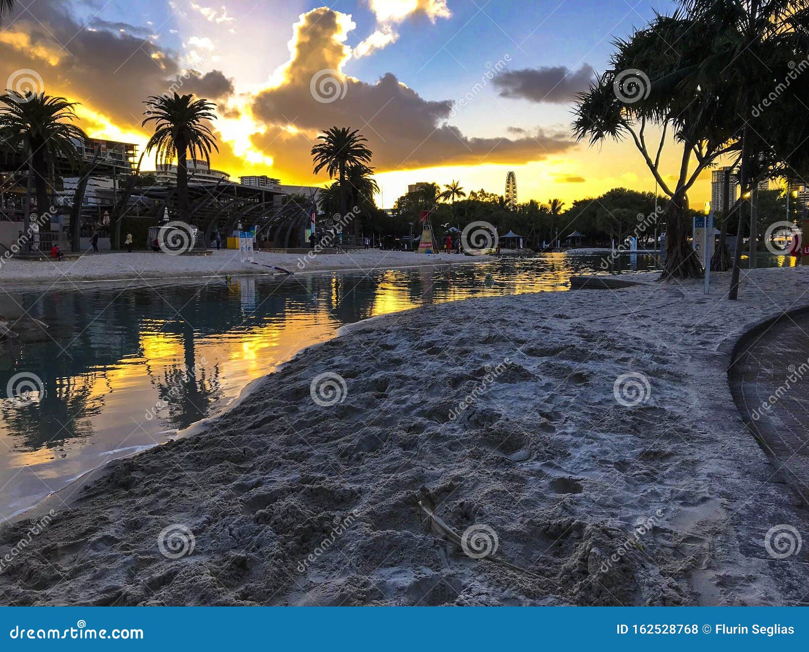 Brisbane during the sunset stock photo. Image of vacation - 162528768