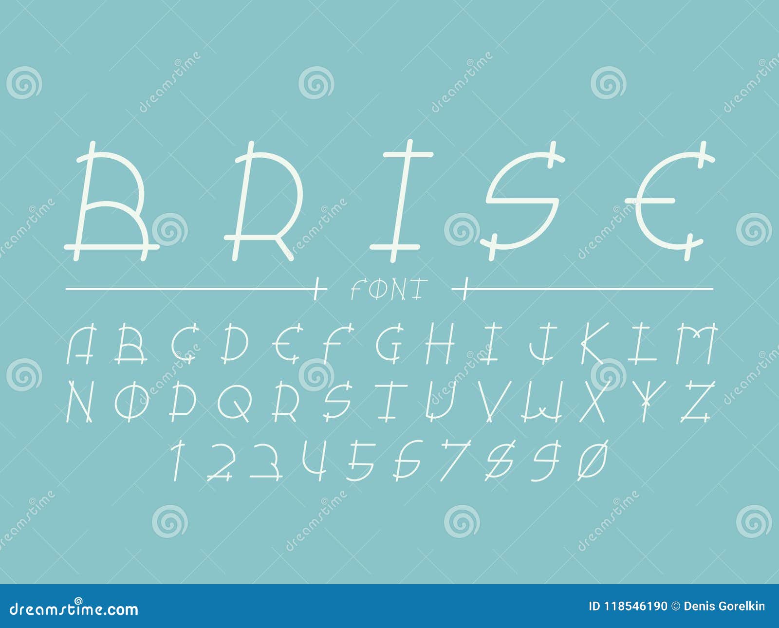 Brise Cursive Font. Vector Alphabet | CartoonDealer.com #118546190