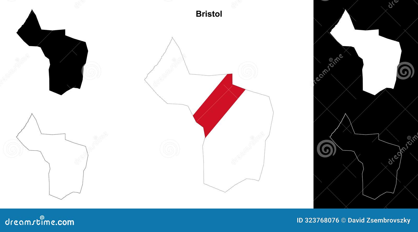Bristol Outline Map Vector Illustration | CartoonDealer.com #323922934
