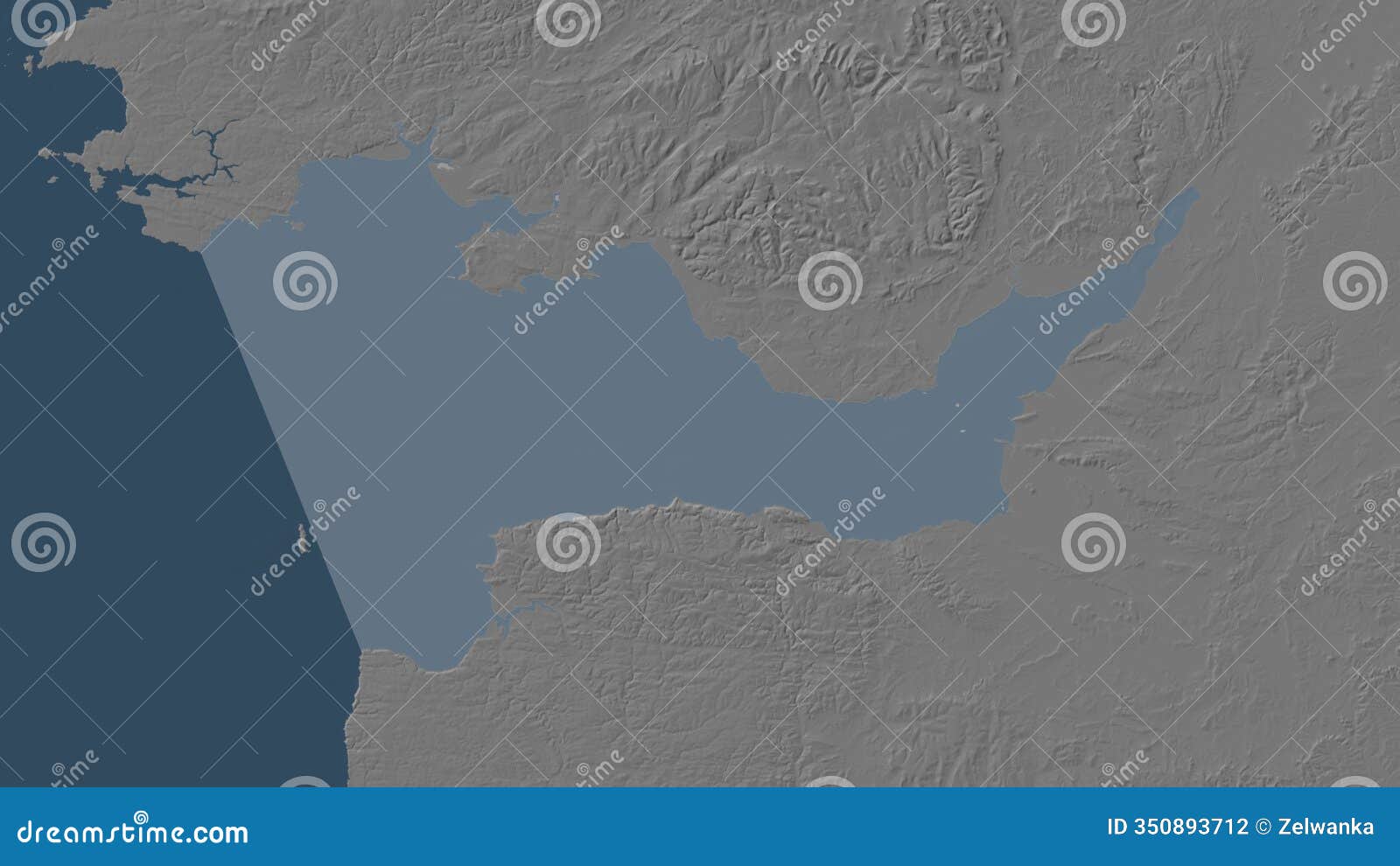 Bristol Channel Highlighted. Steel Blue Map Stock Photography ...