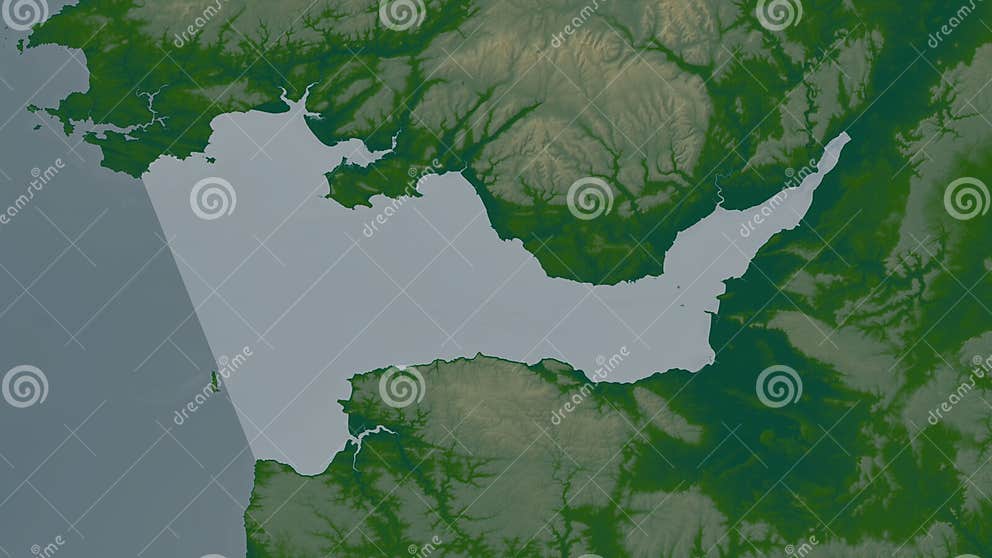 Bristol Channel Highlighted. Physical Map Stock Illustration ...