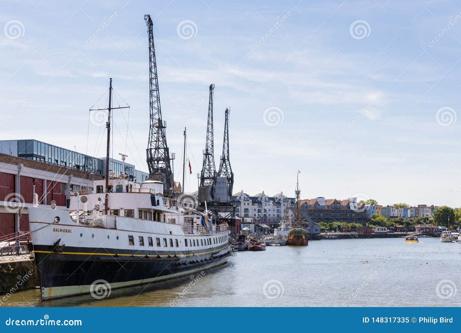 View of the Balmoral Ship on the River Avon in Bristol on May 14, 2019 ...