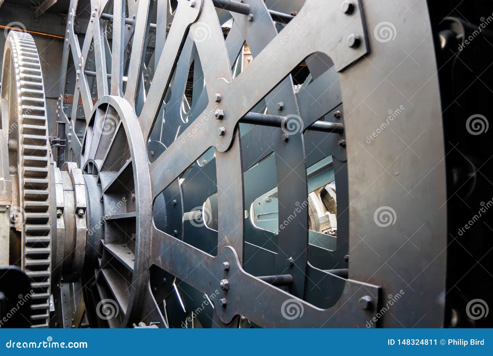 View of the Engine on the SS Great Britain in Dry Dock in Bristol on ...
