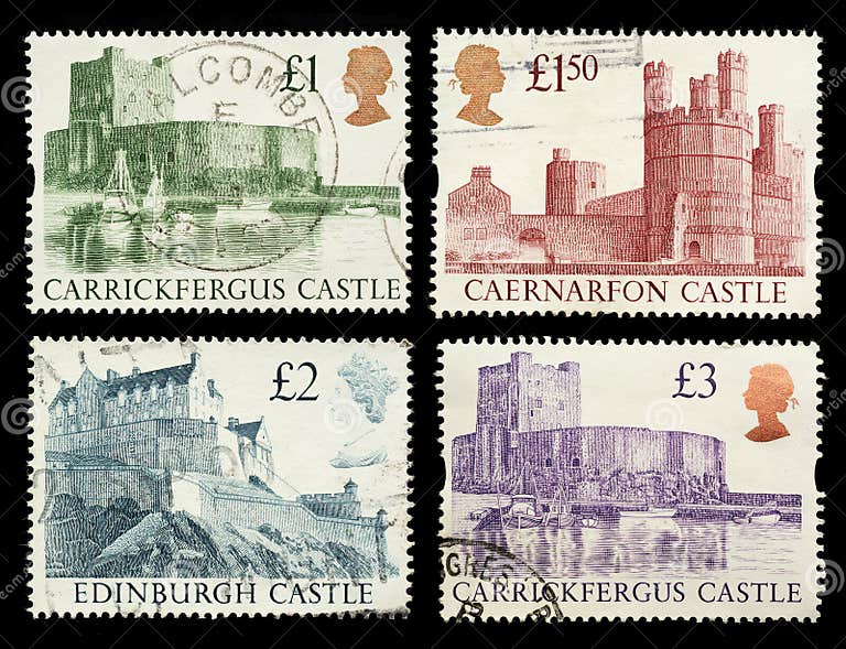 Britain Castle Postage Stamps Editorial Image - Image of kingdom ...