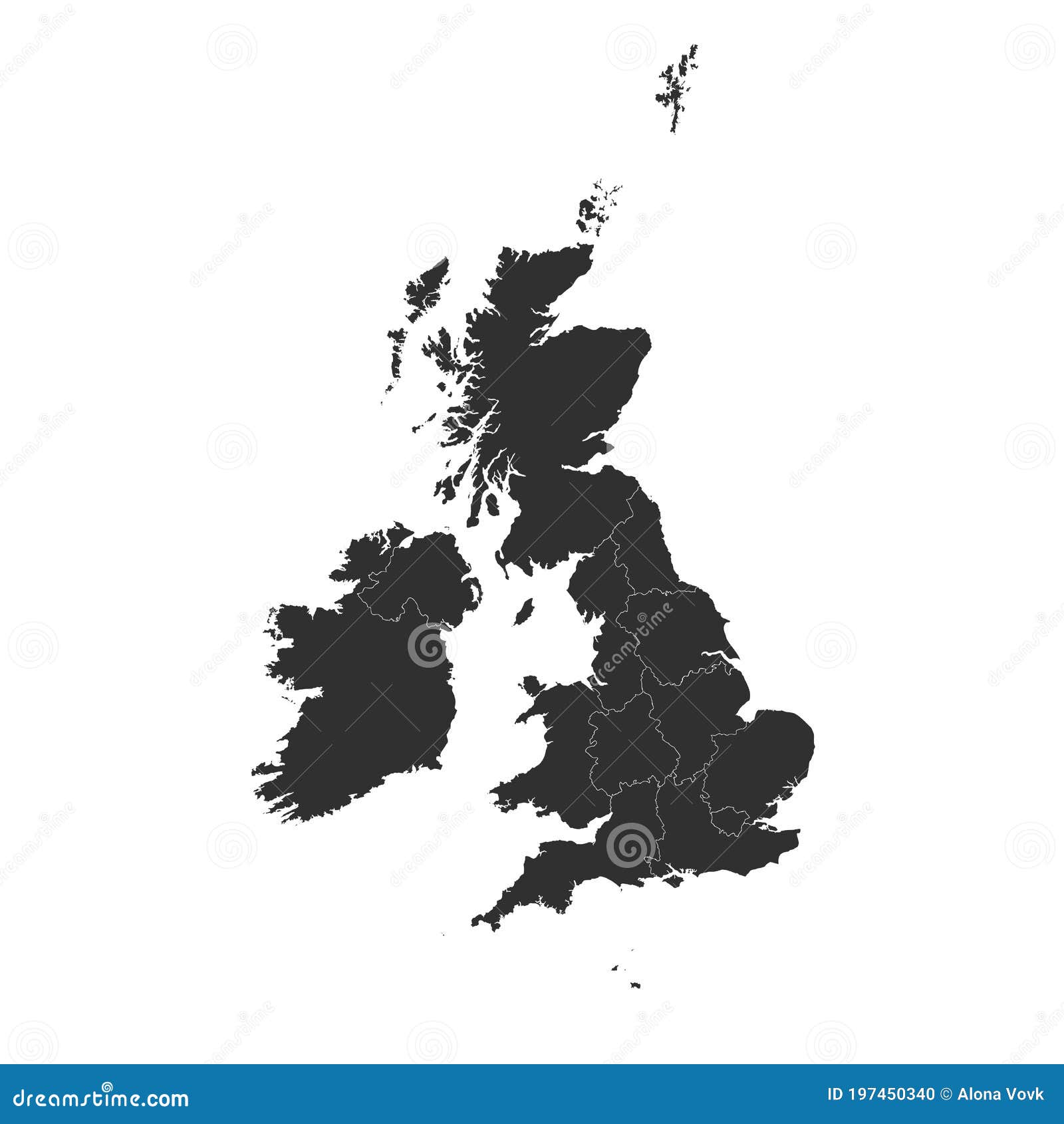 Britain Map - Stock Vector Illustration Stock Illustration ...