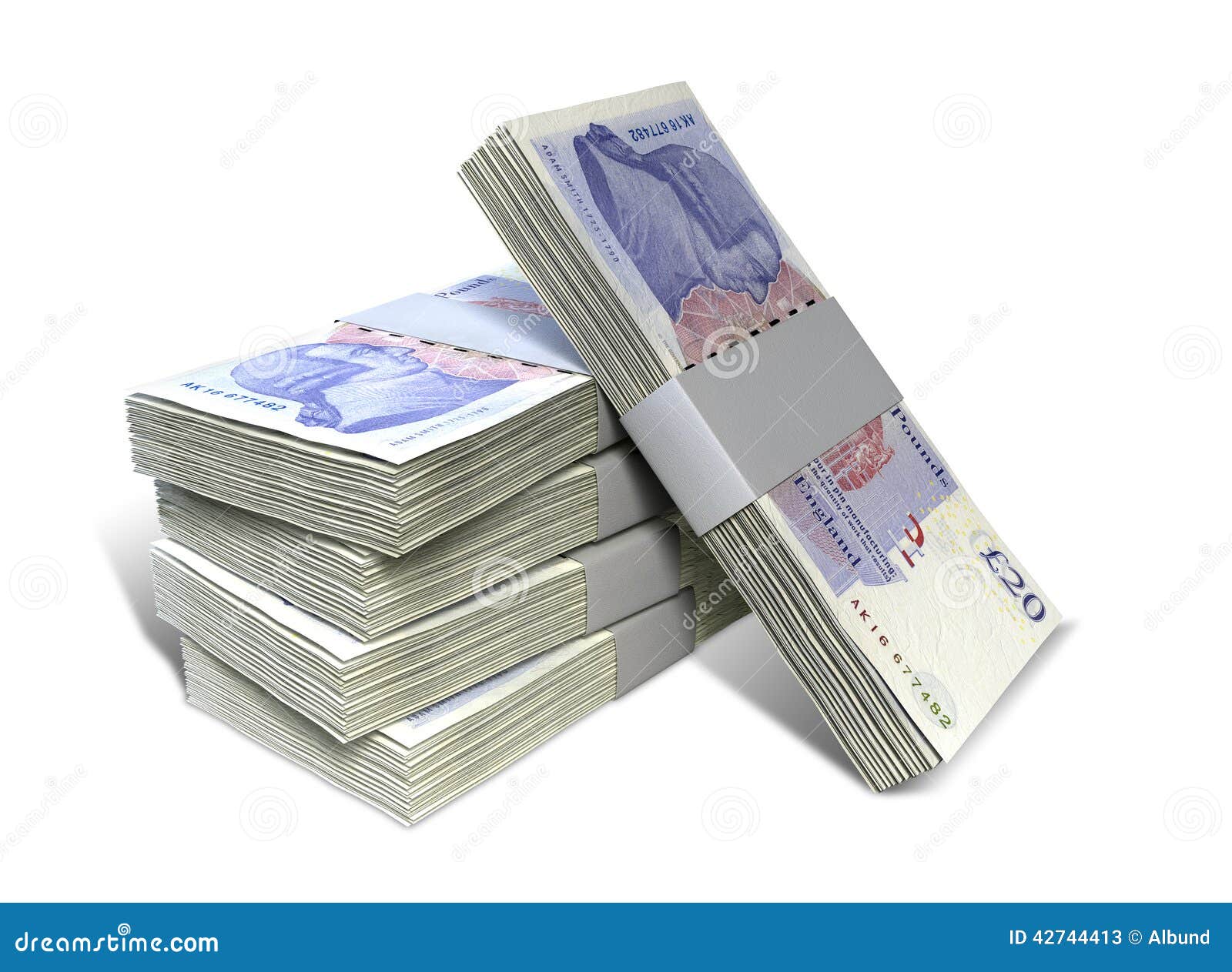 Britisches Pfund Sterling Notes Bundles Stack Redaktionelles Stockfoto ...