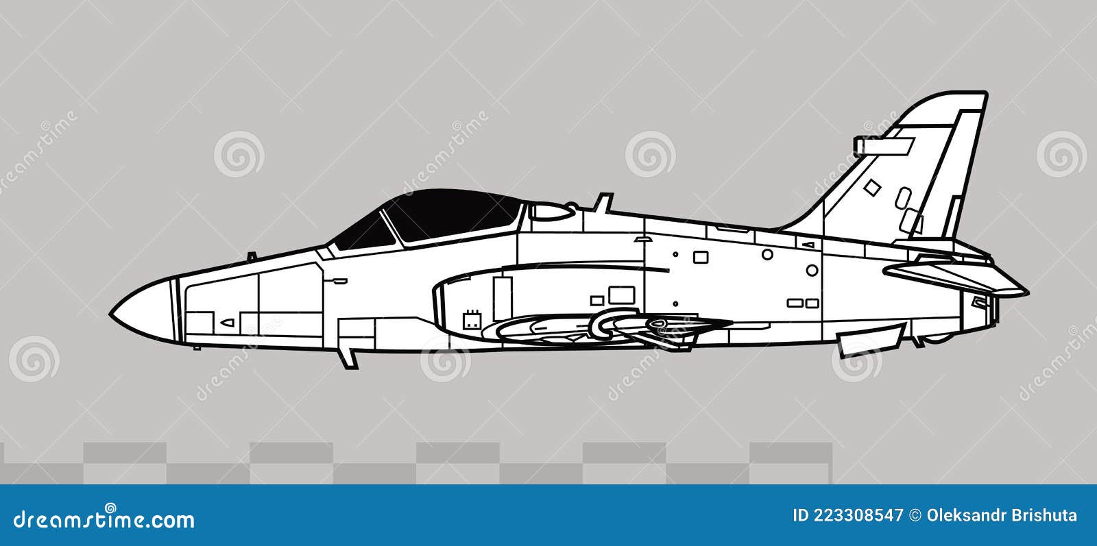 British Aerospace Hawk 200. Vector Drawing Of Light Multirole Fighter ...