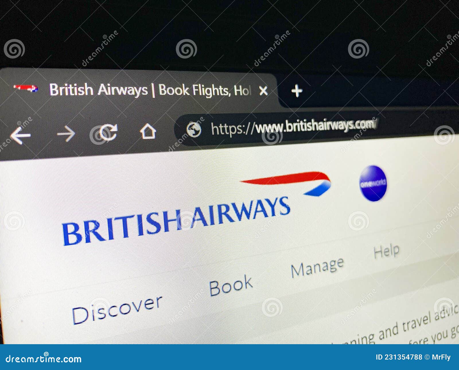 British Airways Web Page on a Computer Screen Editorial Stock Photo ...